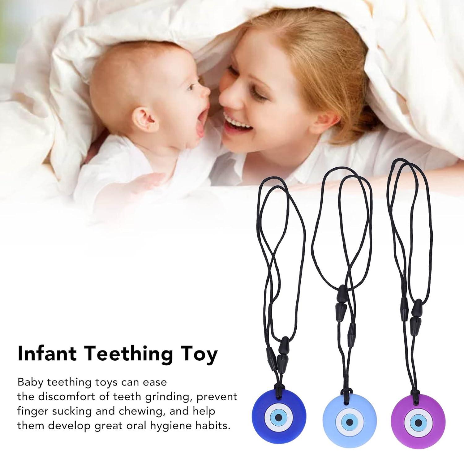 Silicone Baby Bite Ring - 3-Part Round Teething Toy | Soft & Portable ...