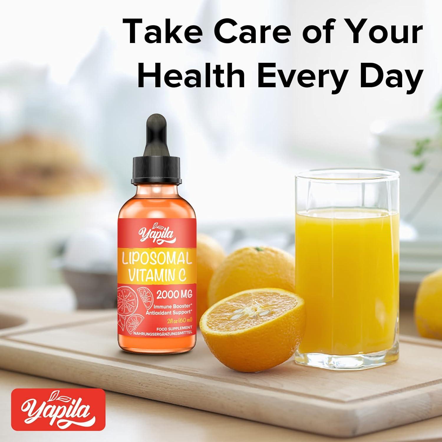 Liposomal Vitamin C 2000 mg Liquid Supplement - 2 Bottles Maximum ...