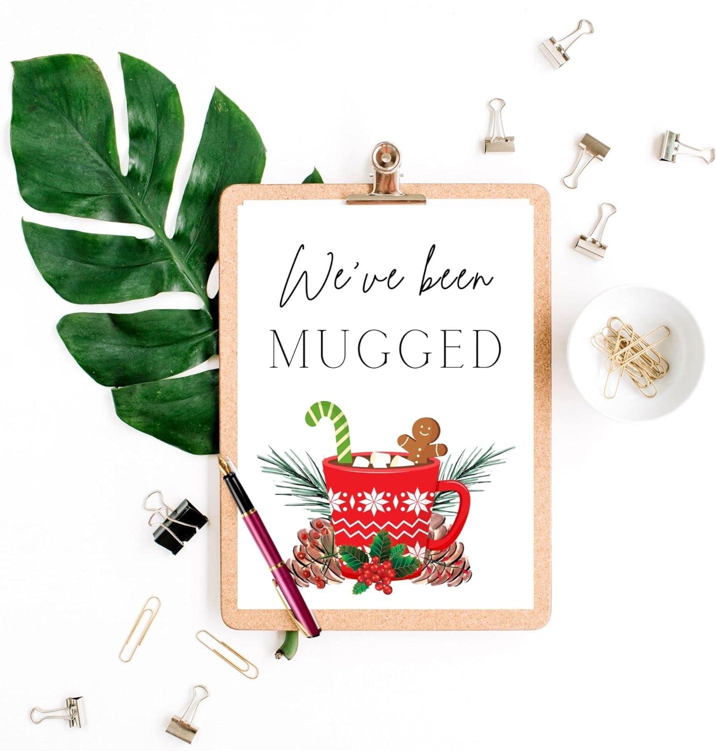 You've Been Mugged | Christmas Game | Hot Cocoa Elf Design | 25 Pack 8 ...