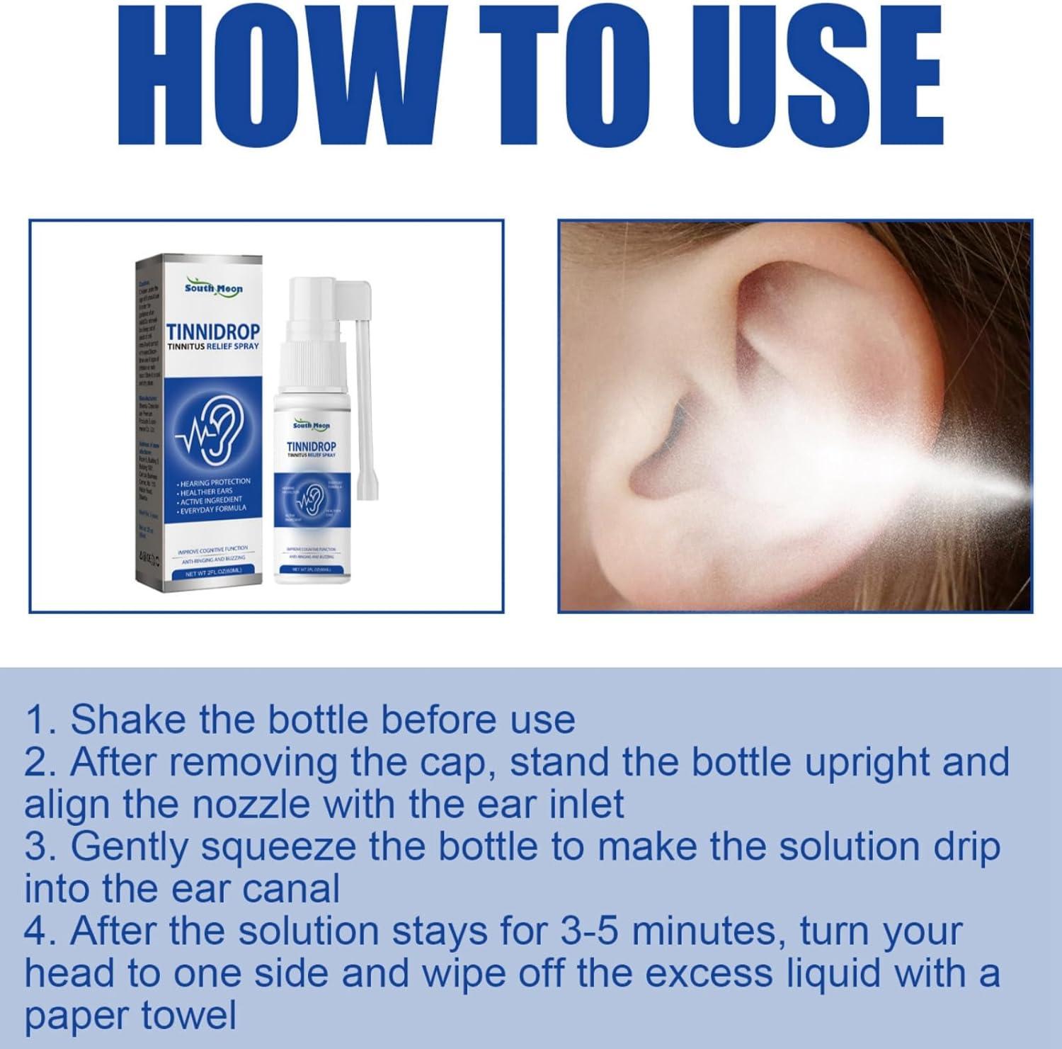 Tinnidrop Tinnitus Relief Spray Ear Tinnitus Sprays Ear Ringing Spray ...