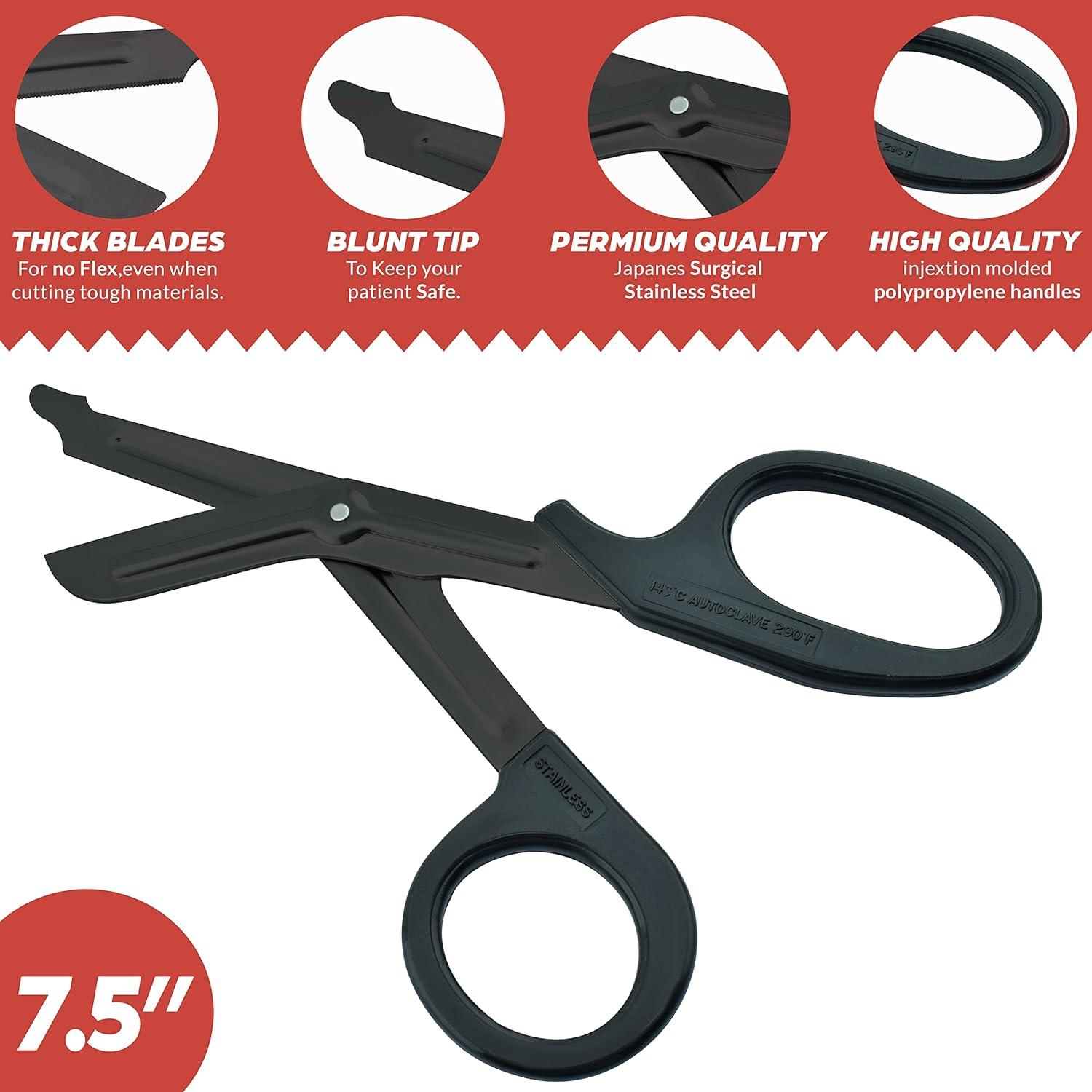 Spire Tool USBUK-18 Tactical Stealth Black Trauma Shears, 7.5 inch ...