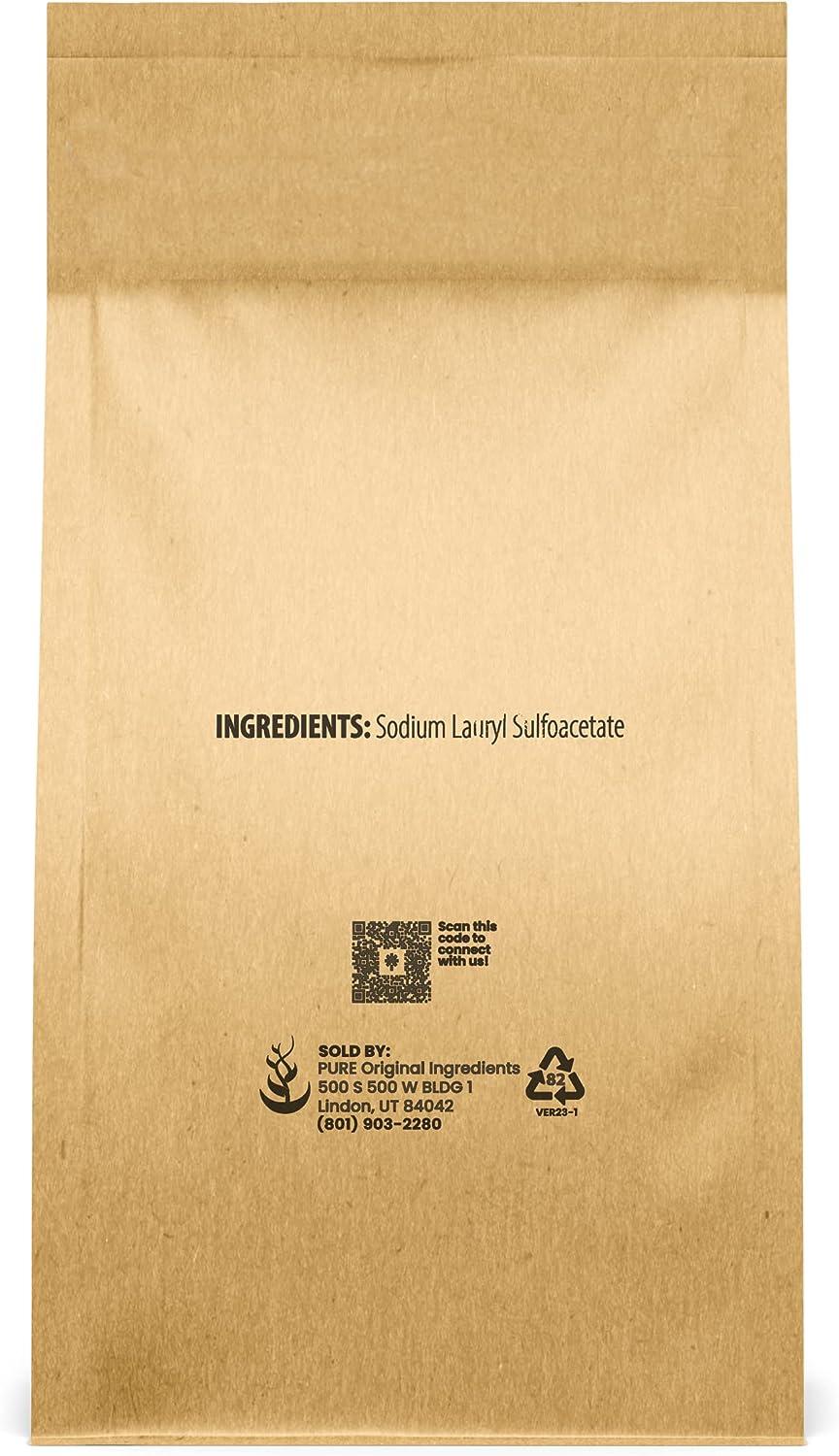 Pure Sodium Lauryl Sulfoacetate (SLSA) (2 lb) - Long Lasting Foam ...