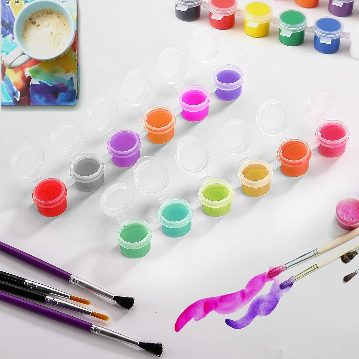 ZEAYEA 100 Strips 2ml Empty Paint Cup Pots with Lids - Arts Crafts ...