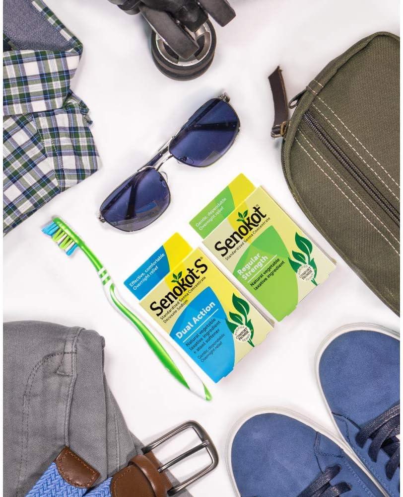 Senokot-S Dual Action 30 Tablets Natural Vegetable Laxative Ingredient ...