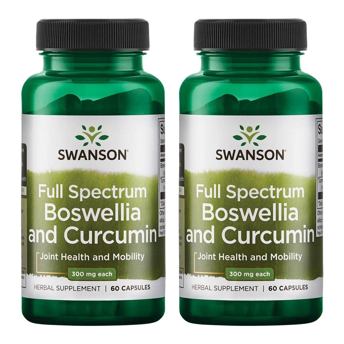 Swanson Boswellia & Curcumin Wellness Formula (60 Capsules) - 2 Pack ...