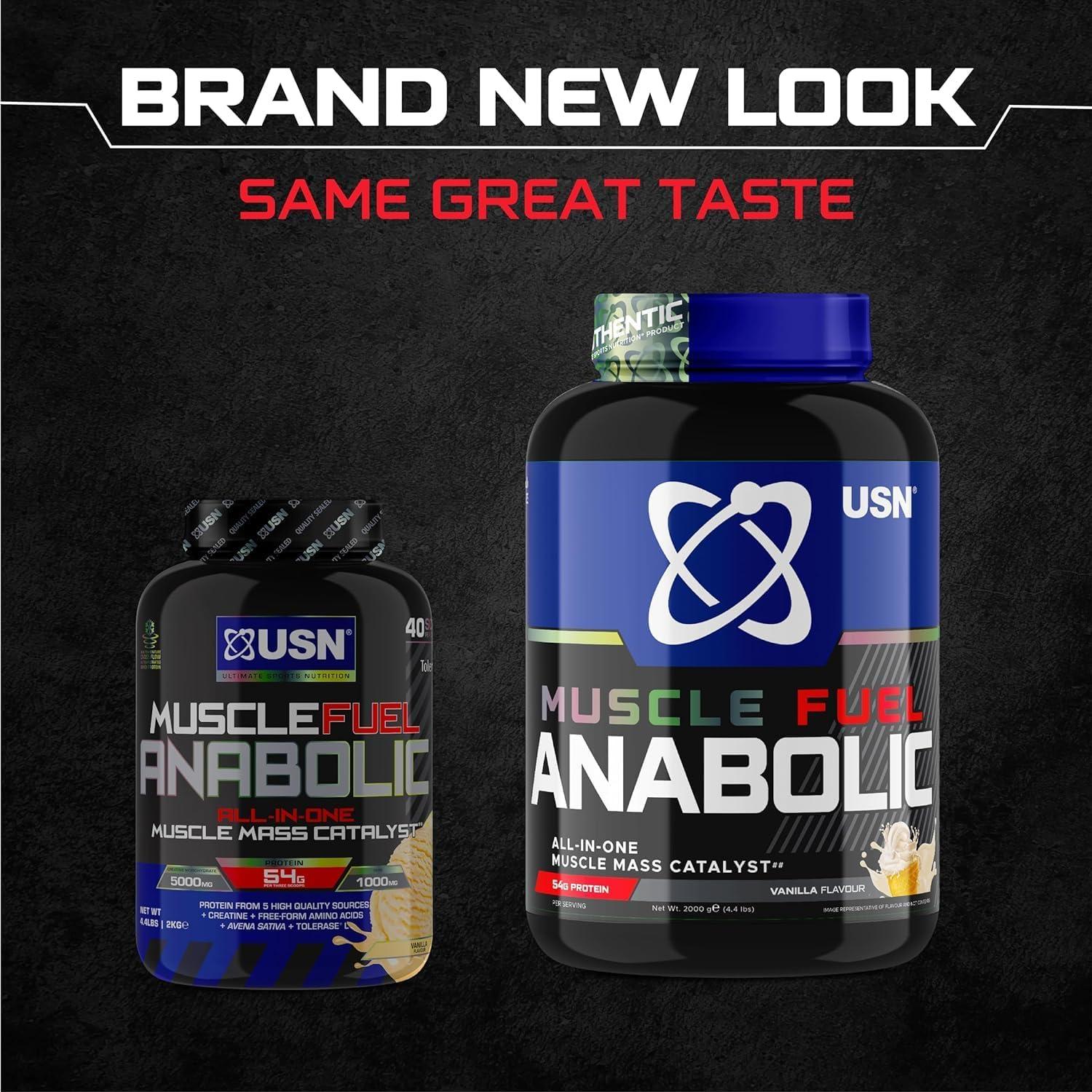 USN Muscle Fuel Anabolic Vanilla All-in-one Protein Powder Shake (2kg ...