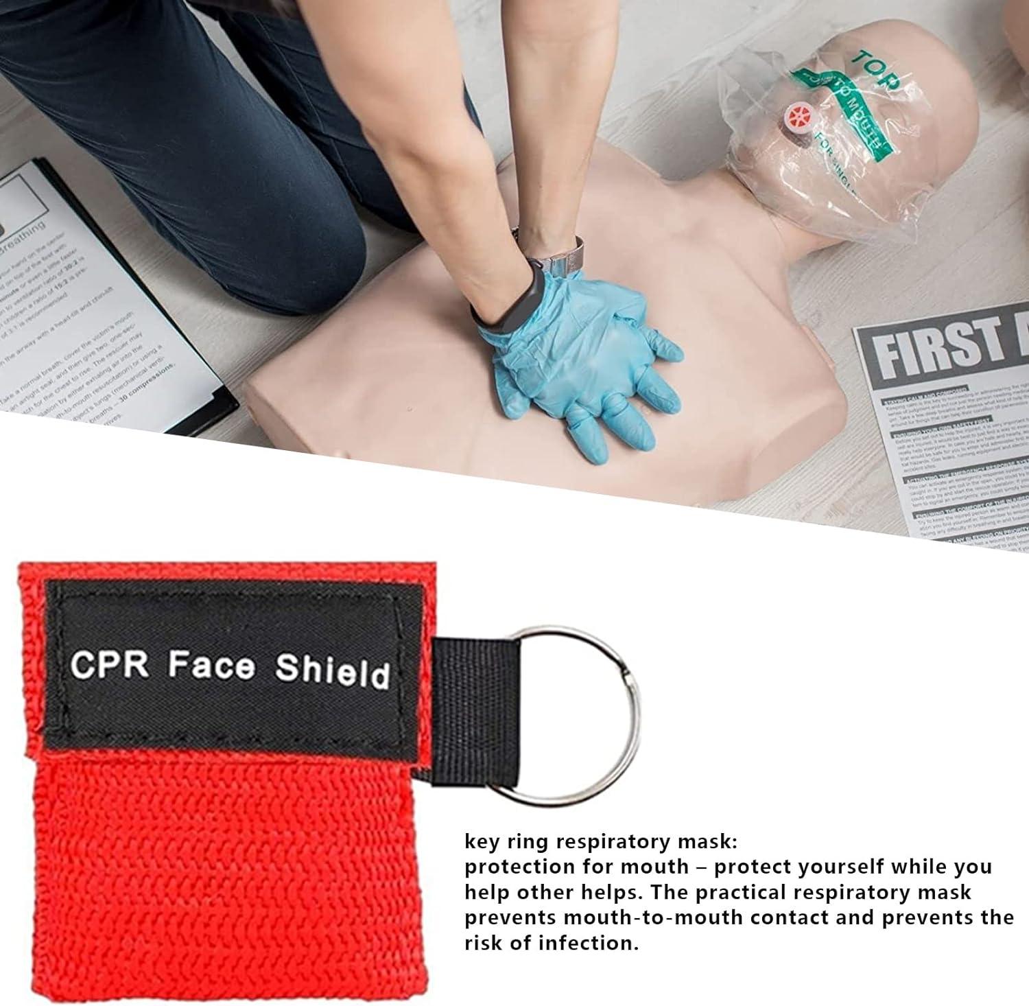 6 Pcs CPR Face Shield Keychain Kit with One-Way Valve for Emergency ...