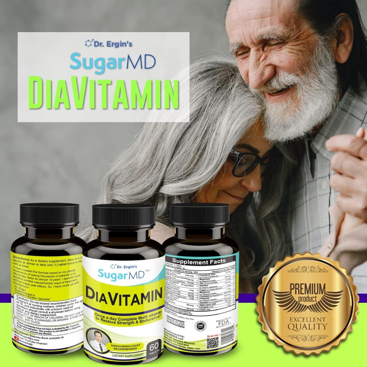 SugarMD DiaVitamin Diabetic Multivitamin - 60 Vegan Tablets by Dr ...