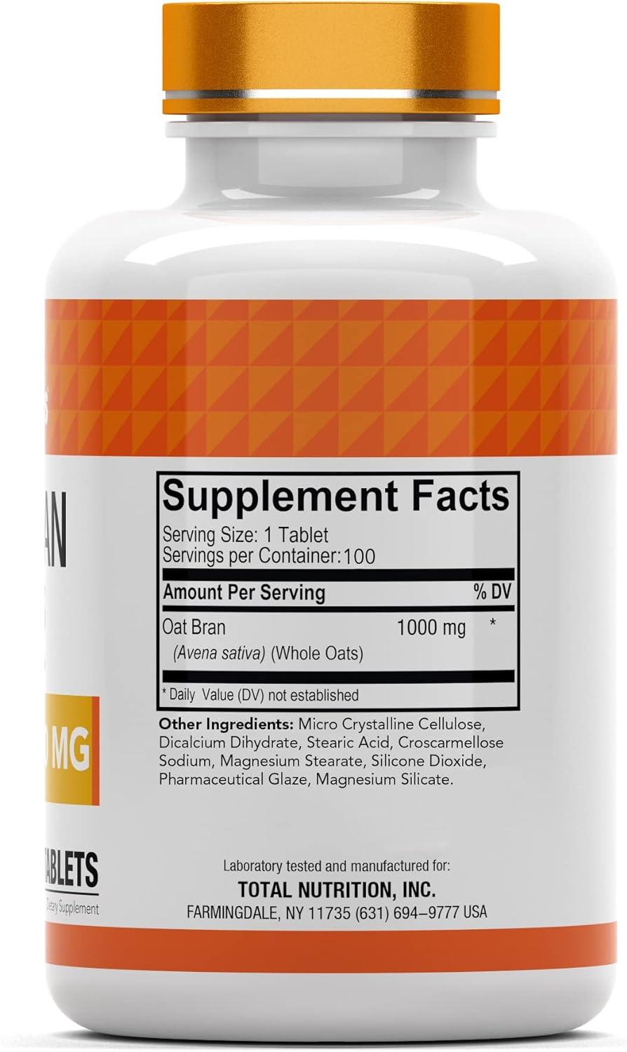 tnvitamins Oat Bran Tablets | 100 Tablets x 1 000 MG per Tablet | Oat ...