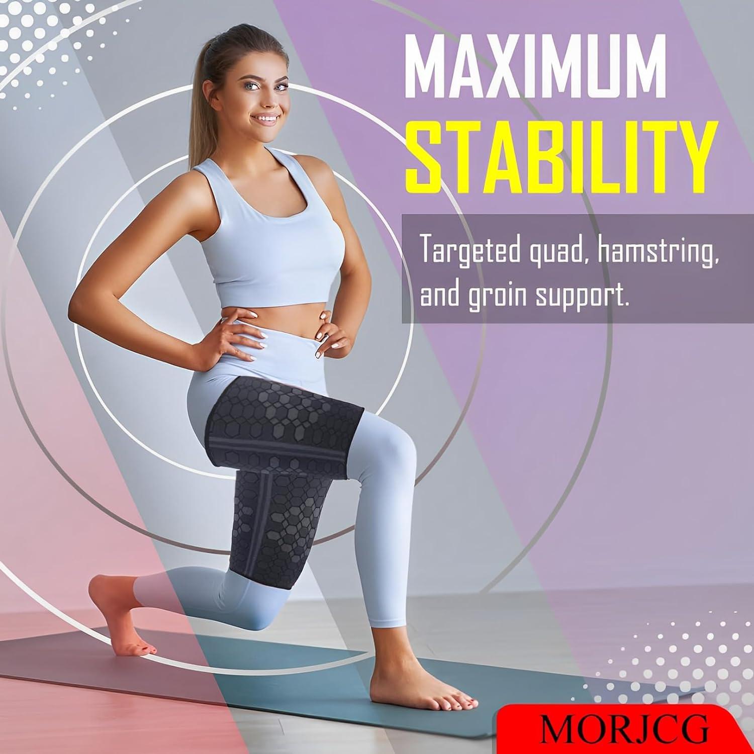 Hamstring Compression Sleeve for Men and Women - Thigh Support for ...