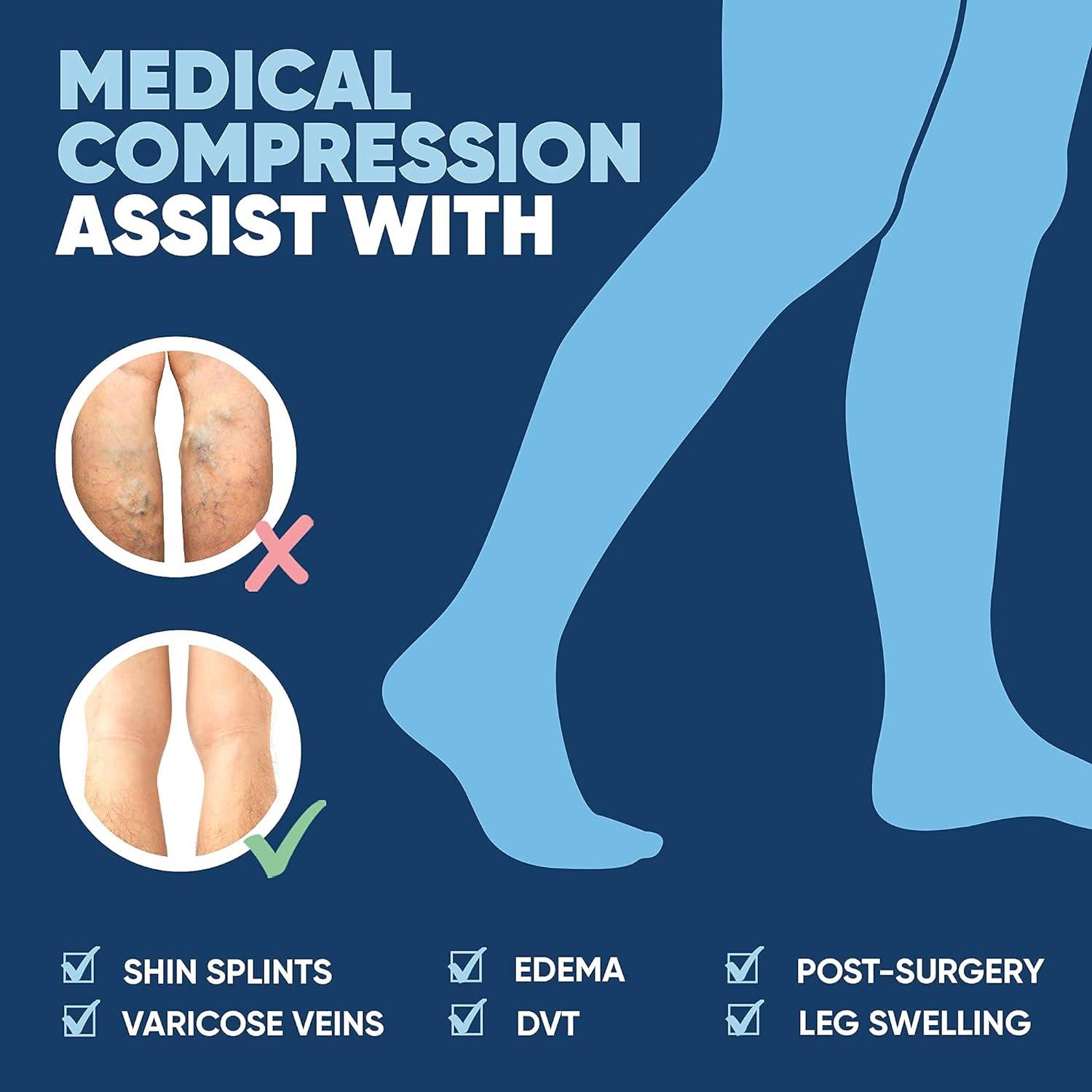 Absolute Support Opaque Compression Stockings for Men - Class 2 (20 ...