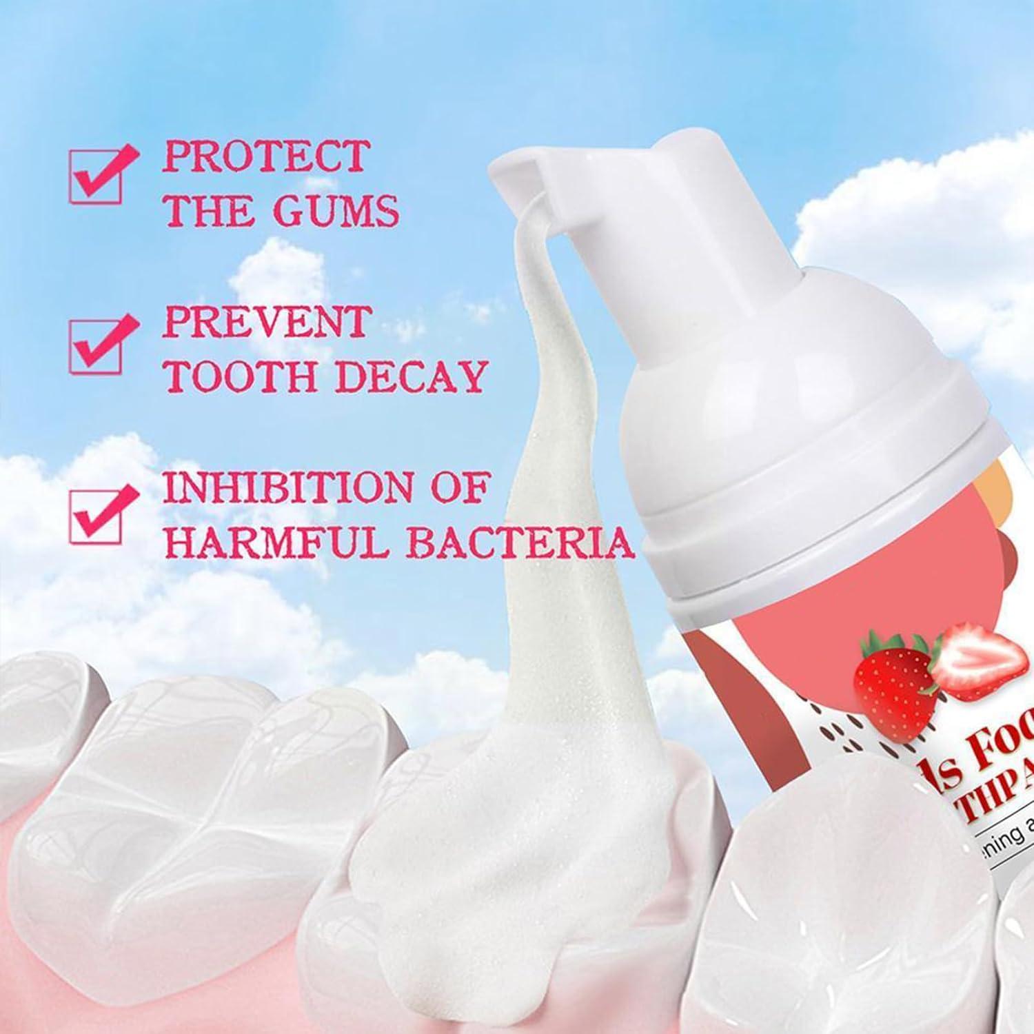 Kids Foam Toothpaste with Low Fluoride - Toddler's Teeth Whitening ...