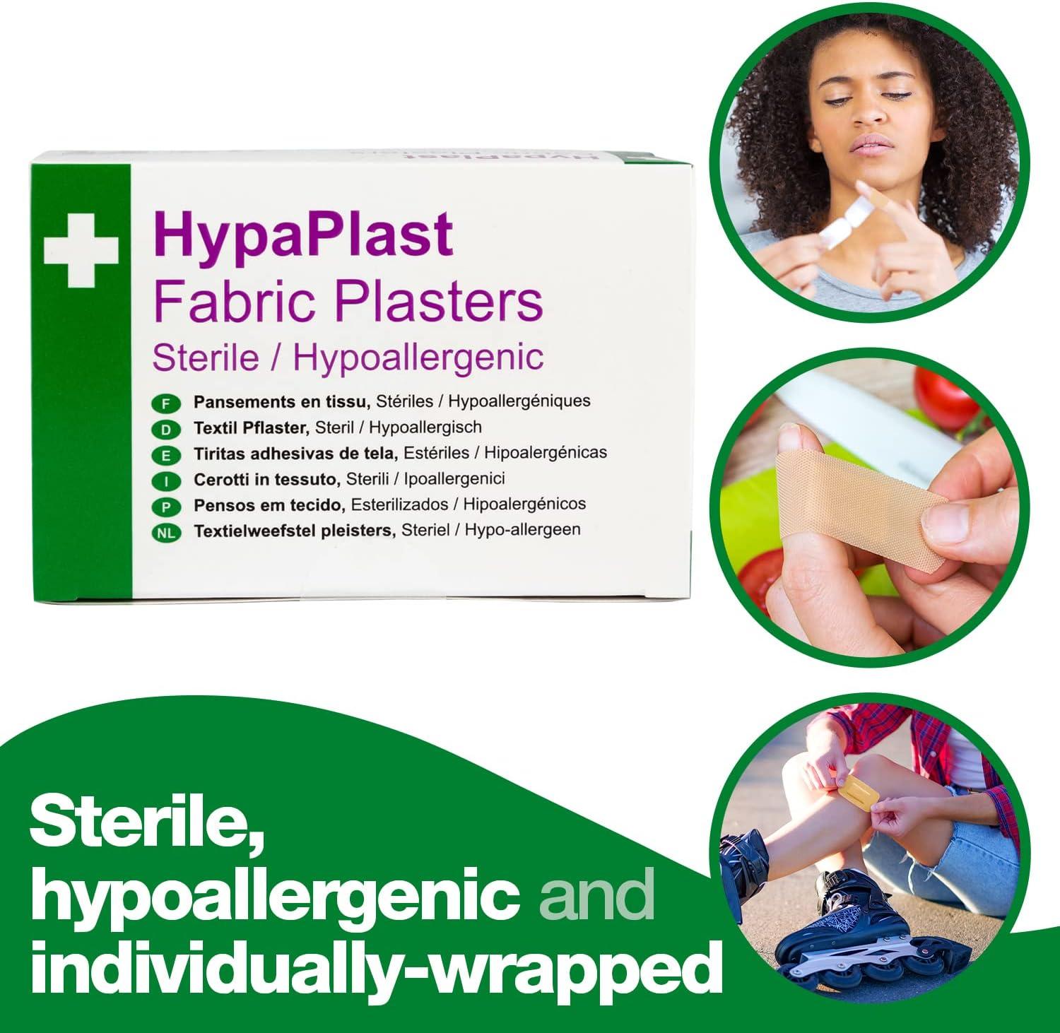 Safety First Aid HypaPlast Fabric Plasters Assorted (100) - Sterile ...