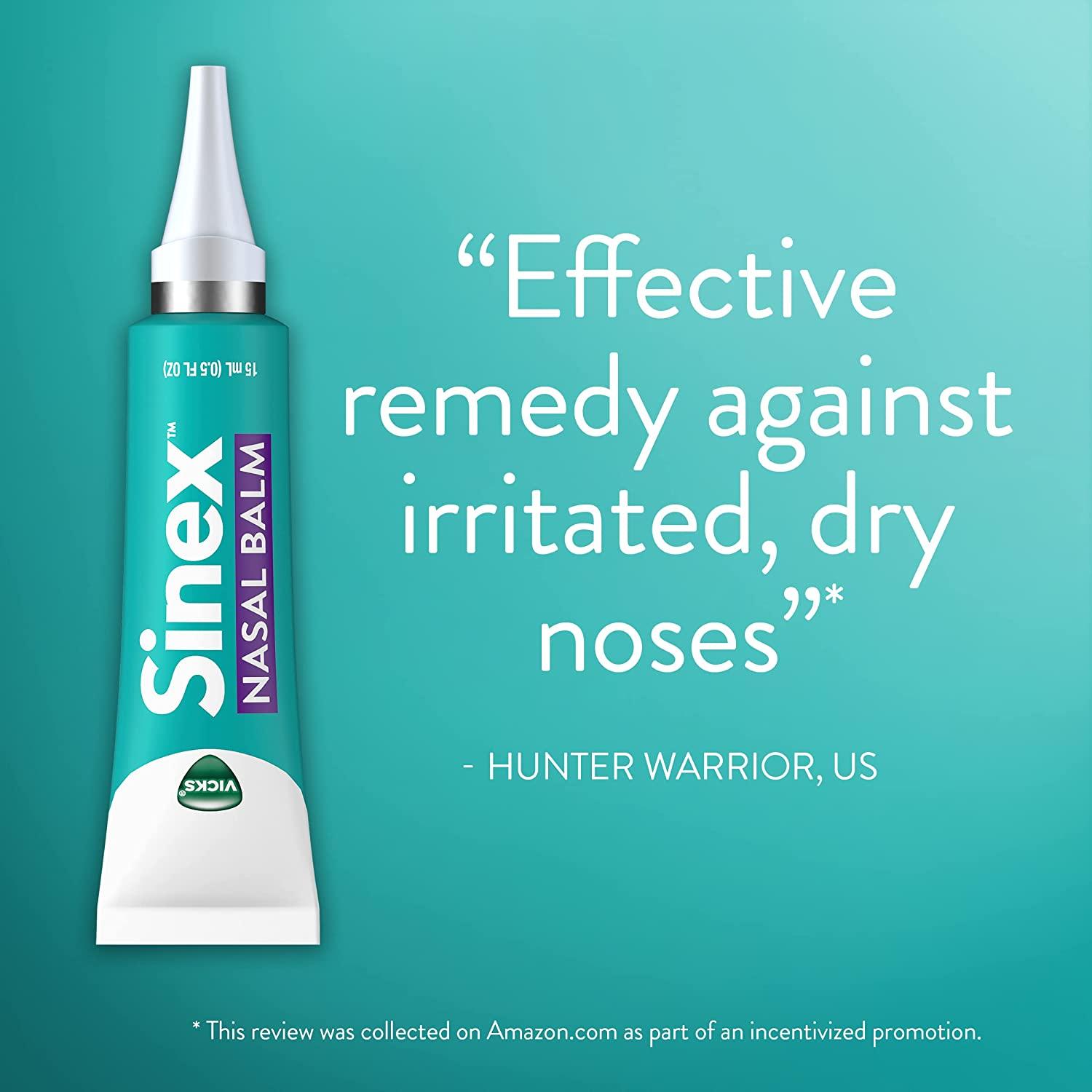 Vicks Sinex Daily Moisturizing Nasal Balm with Vitamin E & Aloe - 0.5 ...