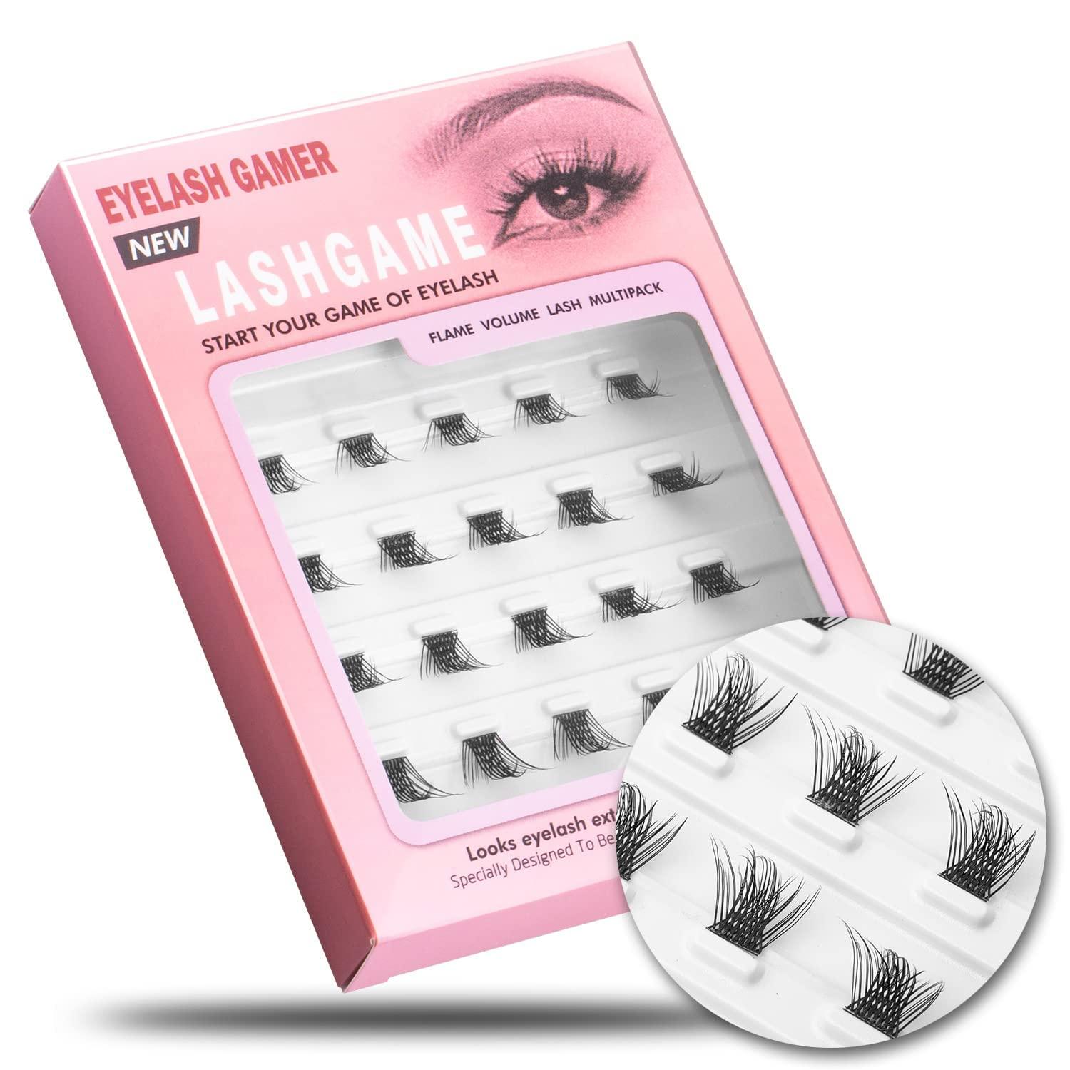 Eyelash Evolution DIY Extension Clusters Flame Style 12/14/16mm D Curl ...