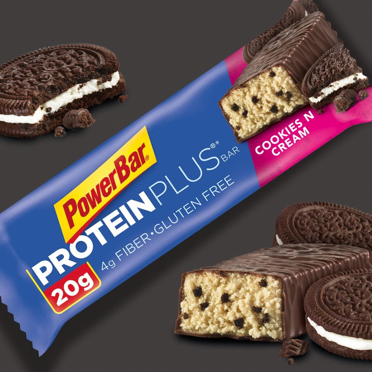PowerBar Protein Plus Bar Cookies & Cream 2.15 oz (Pack of 15) - High ...