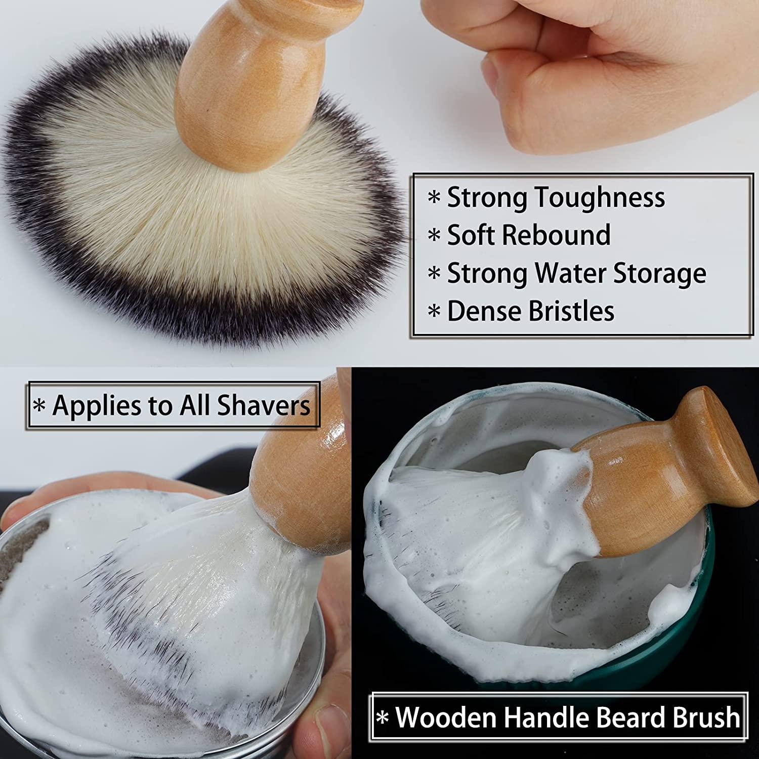 Hand Crafted Wood Handle Shaving Brush for Men | Hair Salon Wet Shave ...