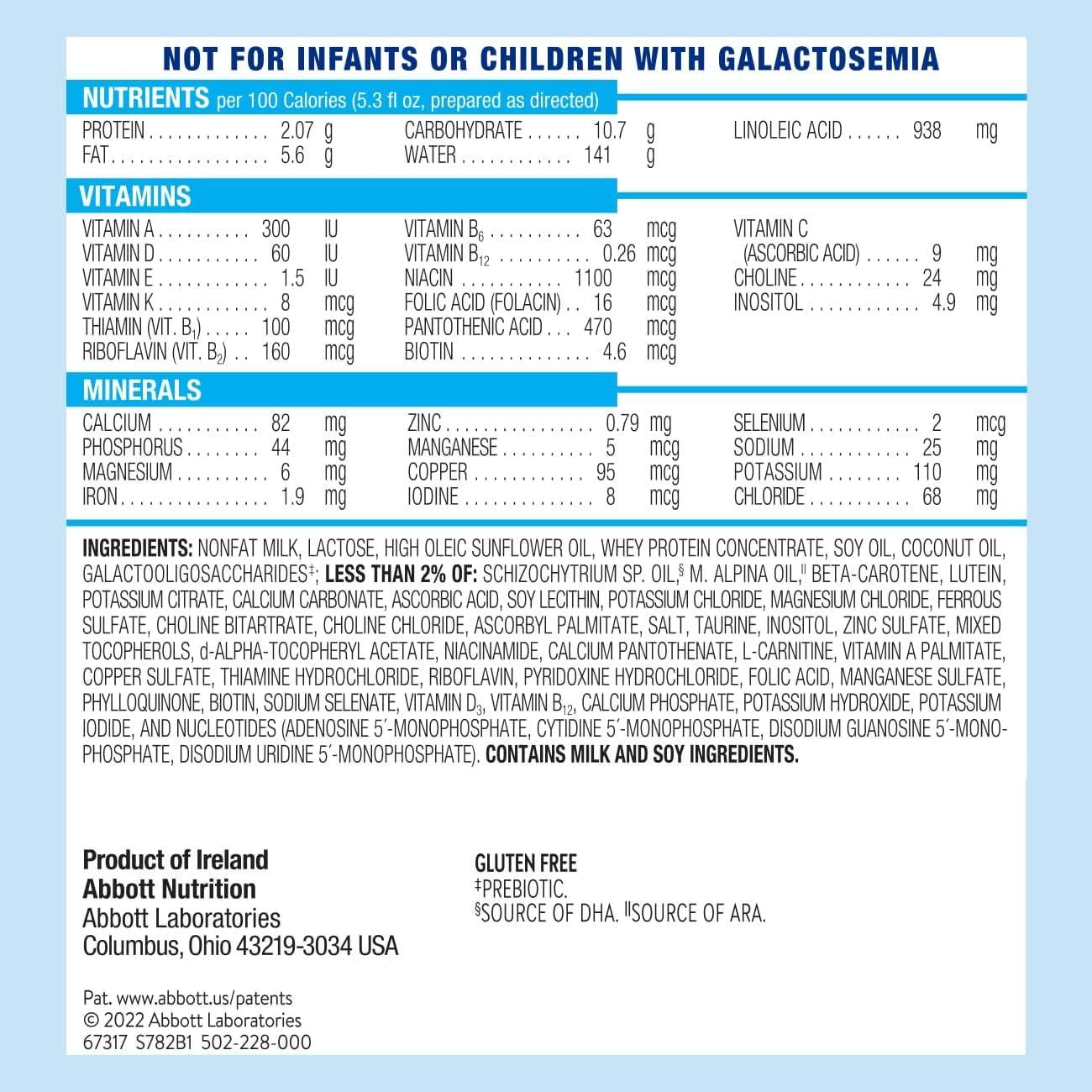 Pure Bliss by Similac Infant Formula 24.7-oz Can Pack of 6 | Gentle ...