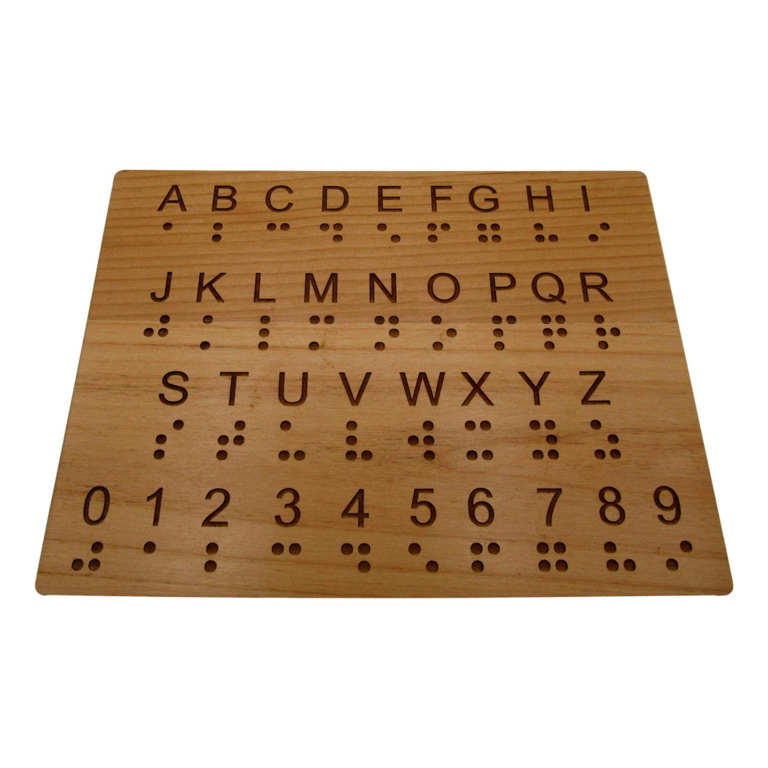 Creative Escape Rooms Wood Braille Alphabet and Number Educational ...