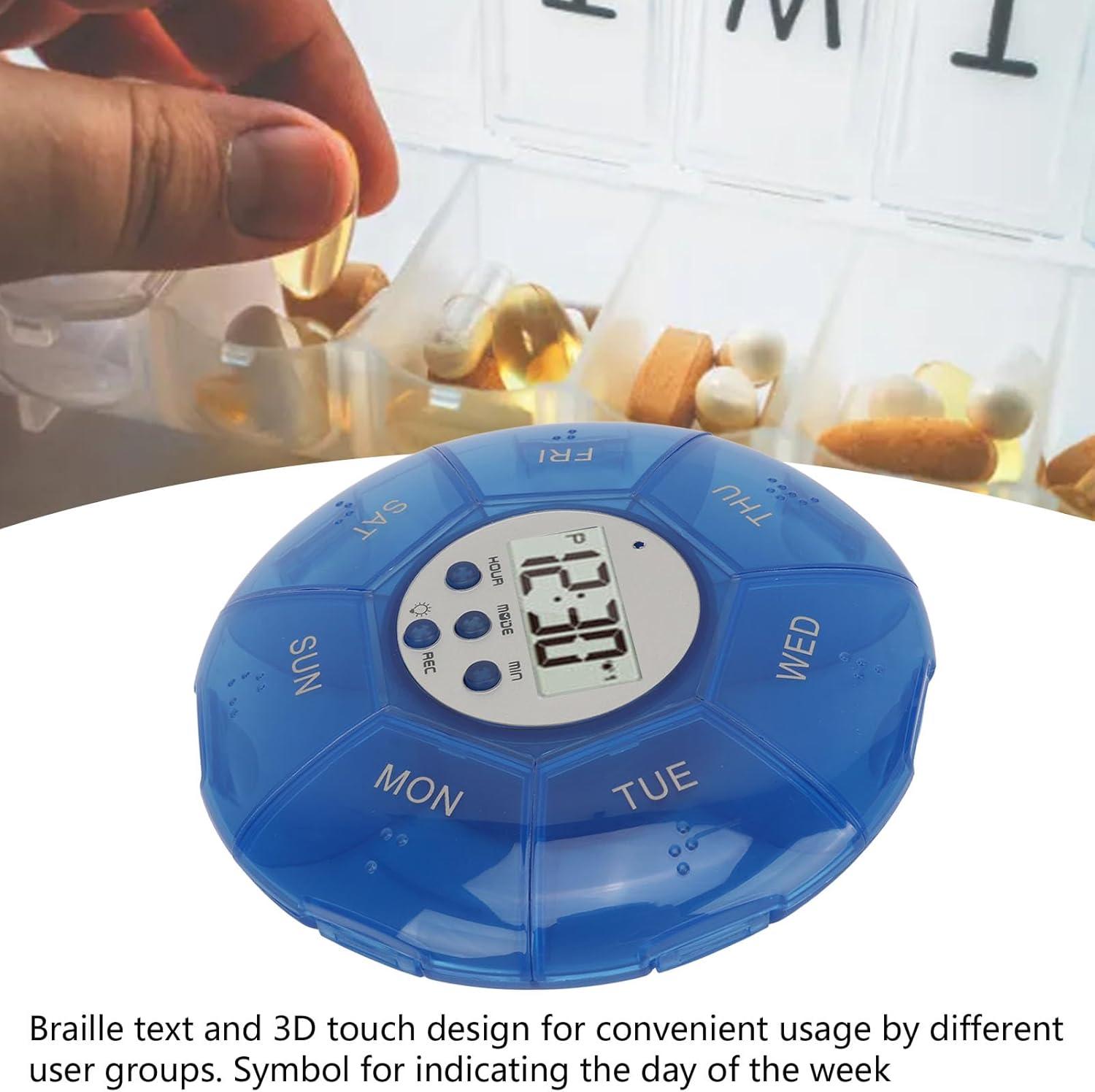 Smart Medicine Box with Recording 7-Day Reminders for Elderly & Blind ...