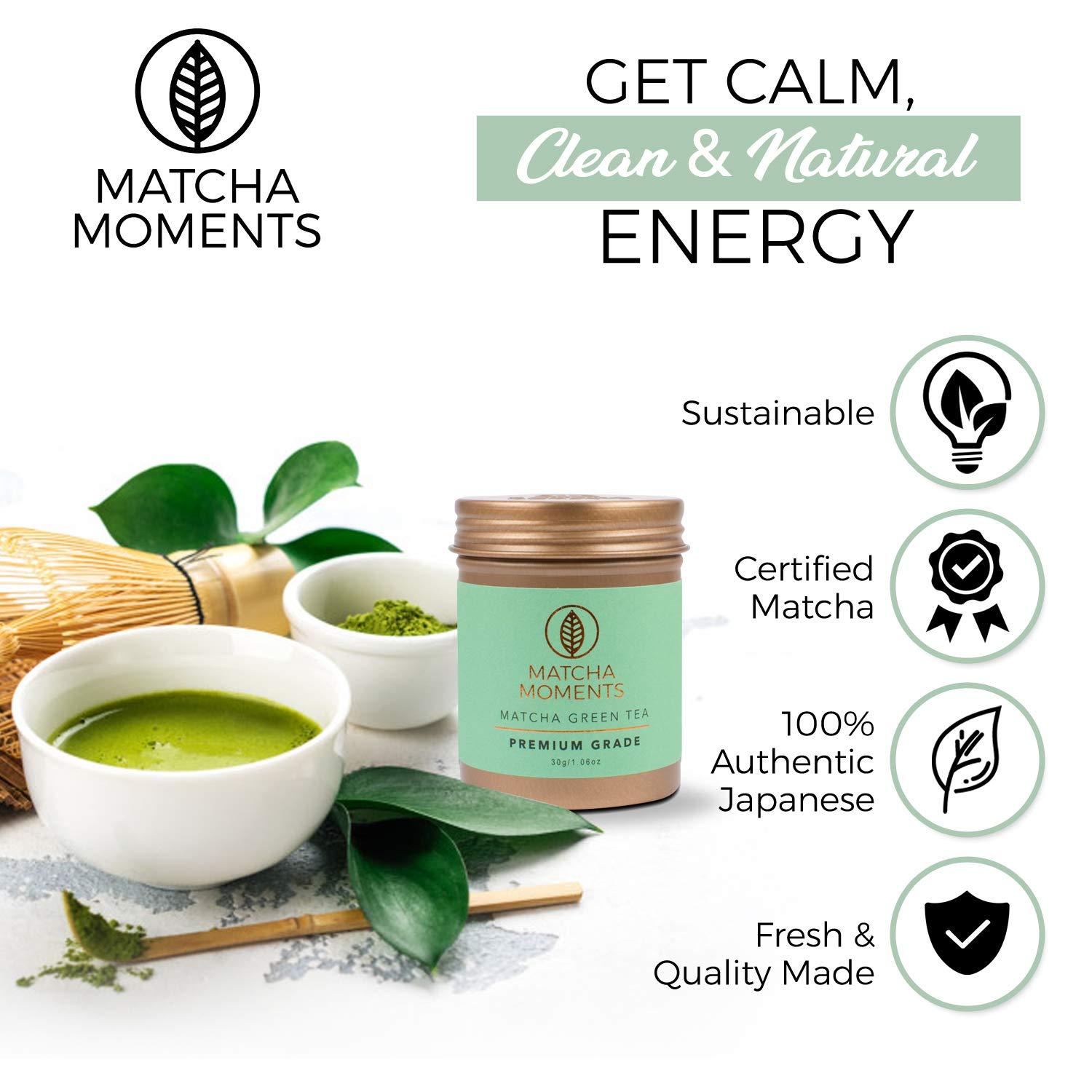 Premium Japanese Matcha Green Tea Powder - Immune Boosting Superfood (1 ...