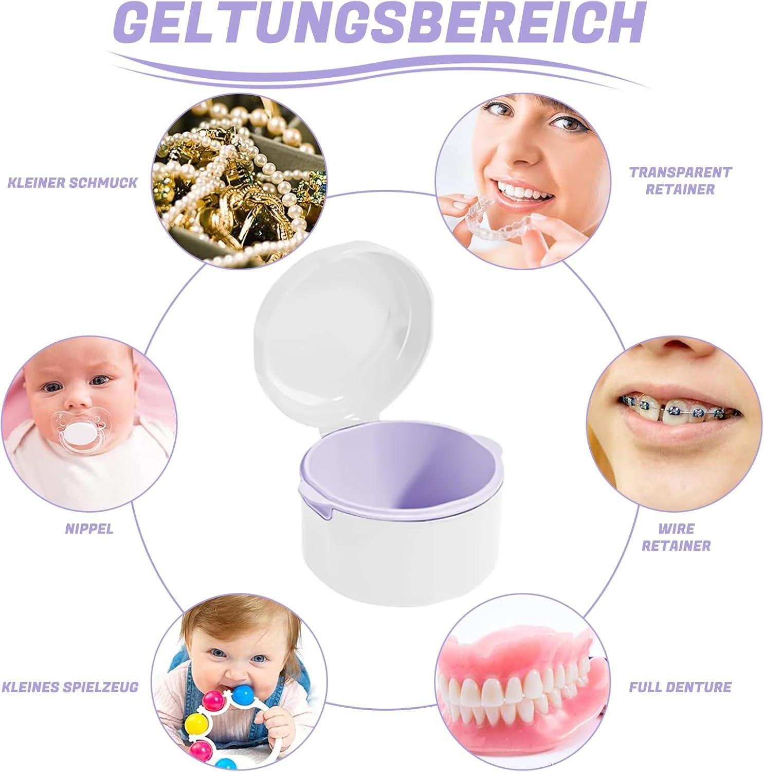 Alevi Braces & Denture Container: Portable Two-Storey Storage Box with ...