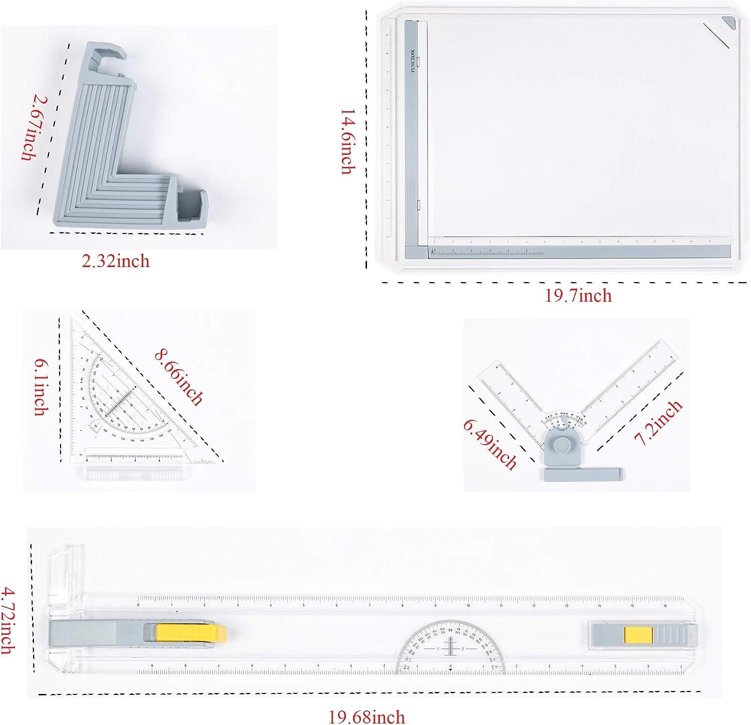 FUNCSDIK A3 Drafting Table Drawing Board Set - Portable and Lightweight ...