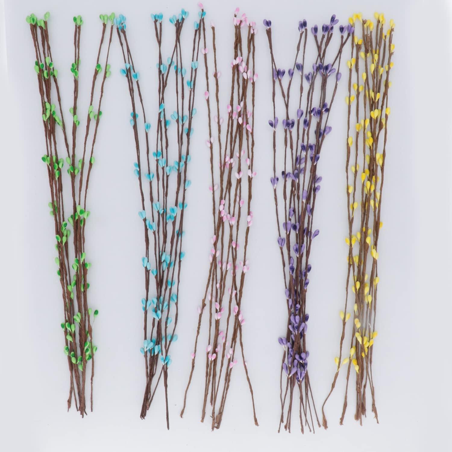 Kunjocy 100PCS Artificial Easter Pip Berry Picks - Colorful Spring ...