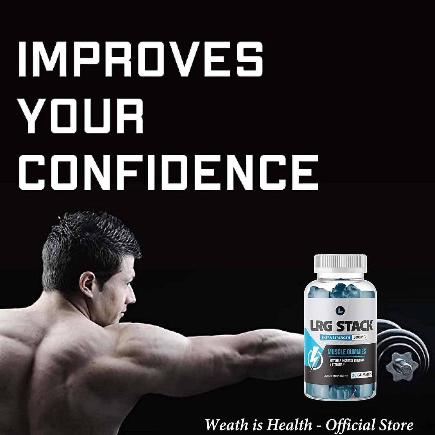 LRG Stack Gummies - Premium Muscle Building Supplement (90 Gummys ...