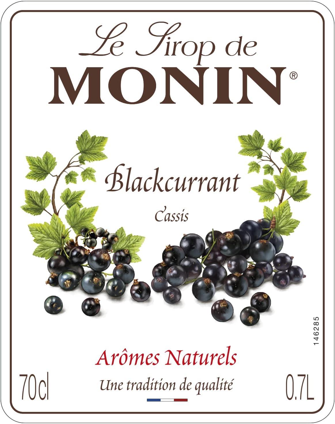 MONIN Premium Blackcurrant Syrup 700ml - Vegan-Friendly, Allergen-Free ...