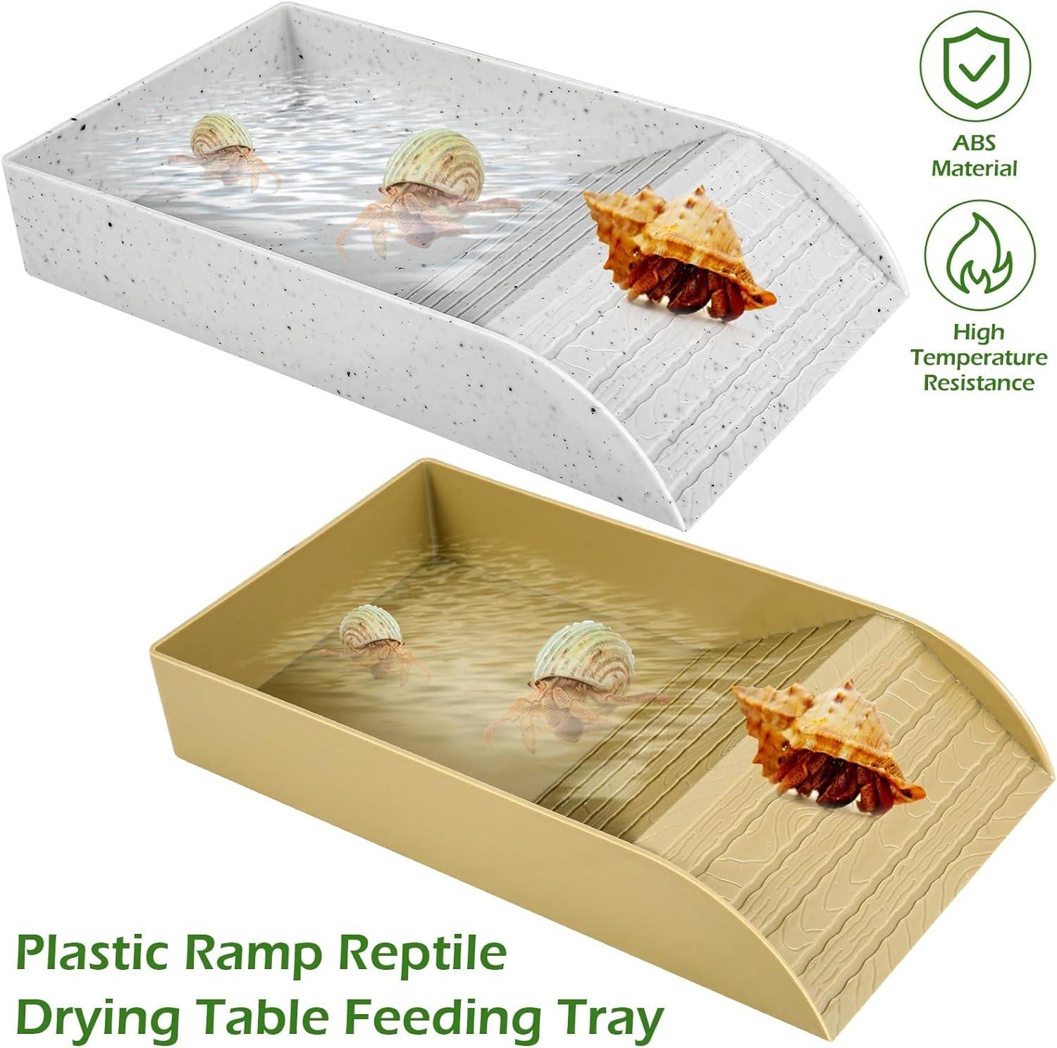Tortoise Water Dish Tortoise Bath Dish Anti Slip Reptile Pool Bowl with ...