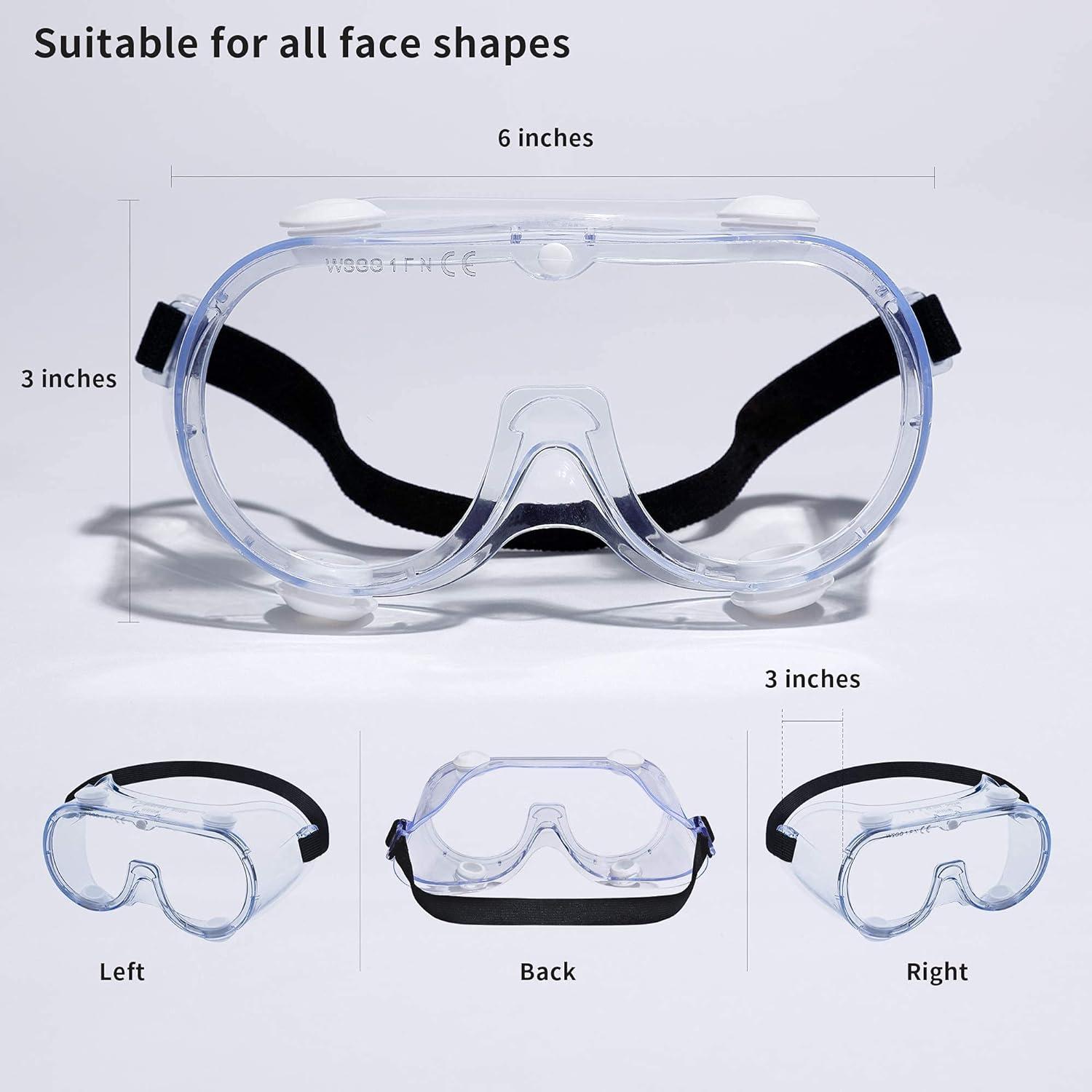 WSGG Medical Safety Goggles for Men and Women - FDA Registered Anti-Fog ...
