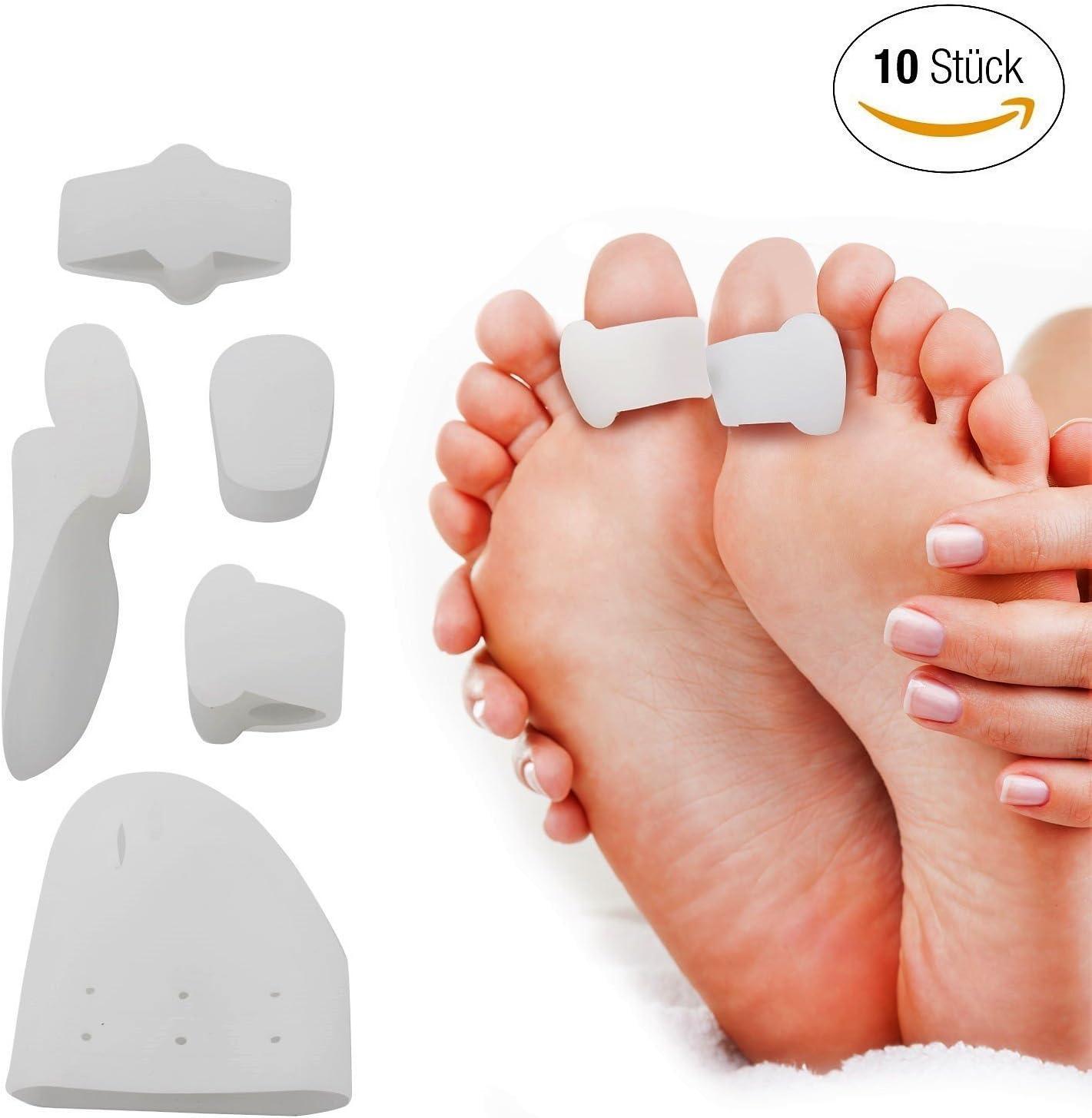 10-Set Toe Spreader for Hallux Valgus | Silicone Therapy for Bunions ...