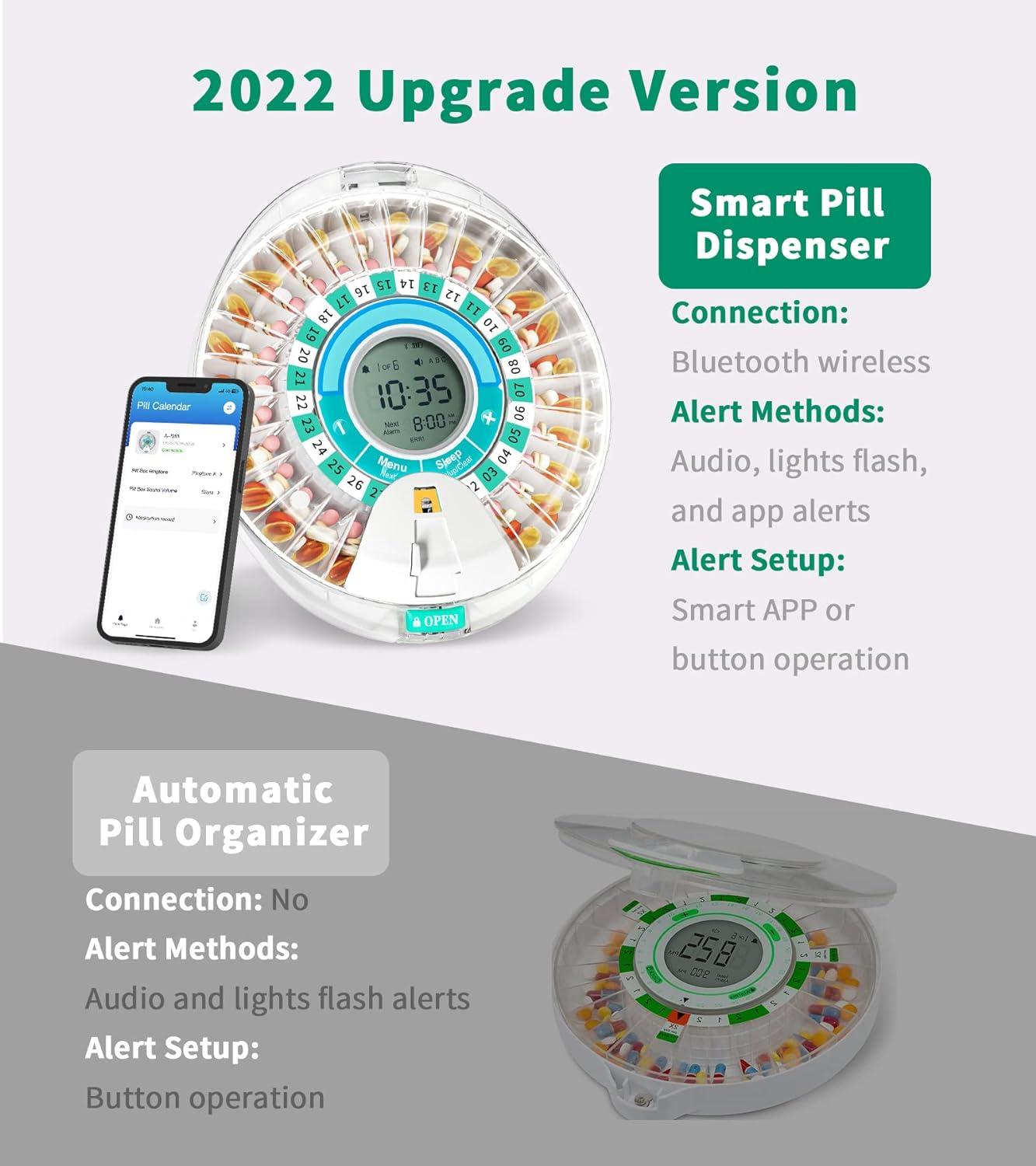 Bluetooth Smart Automatic Pill Dispenser - 28 Day Electronic Medication ...