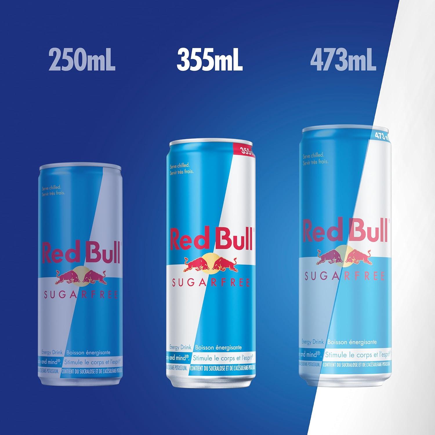 Red Bull Energy Drink Sugar Free 355 ml (24 pack) 355ml (Pack of 24 ...