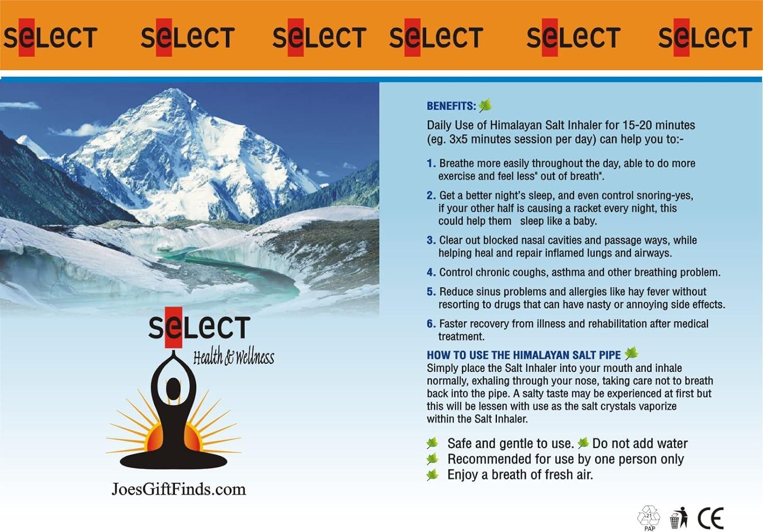 Himalayan Pink Salt Inhaler & 150g Pink Salt - Natural Respiratory Aid ...