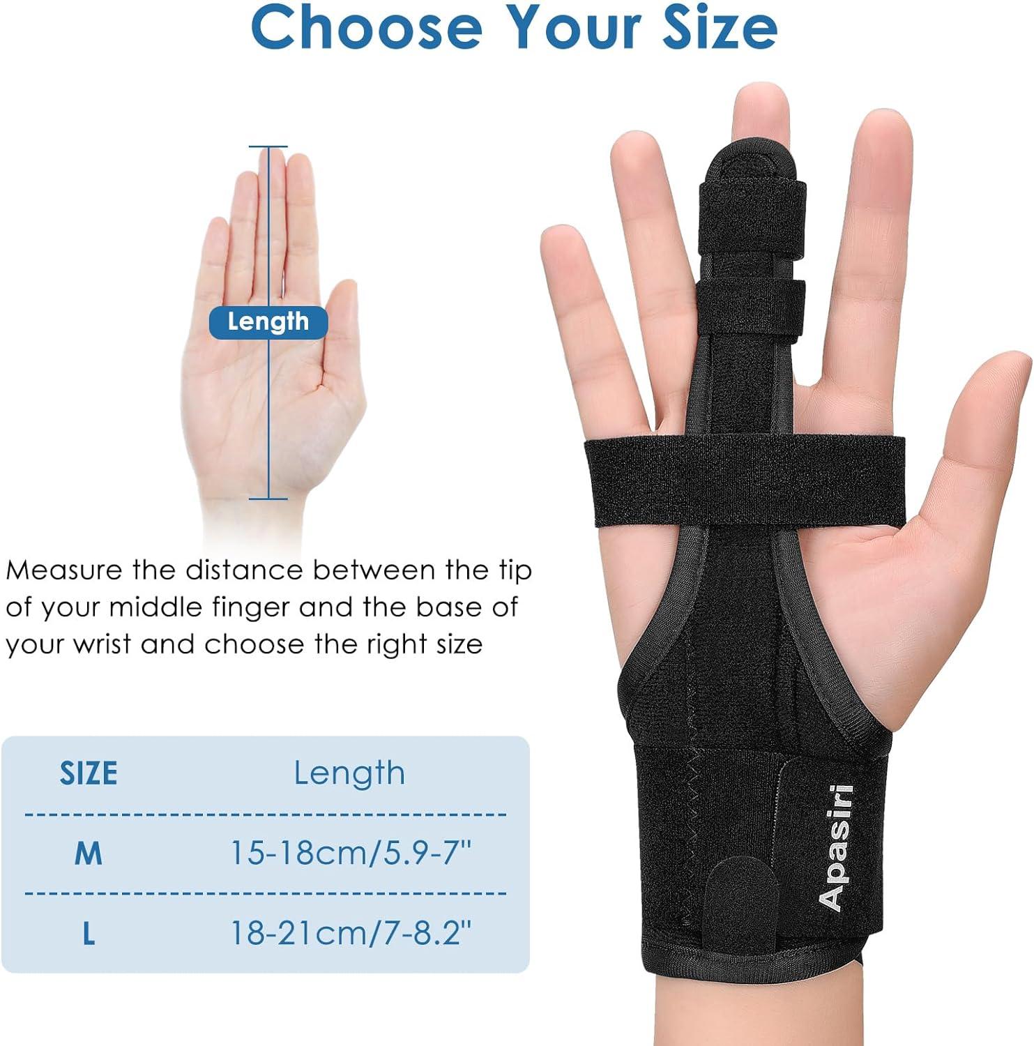 Apasiri Trigger Finger Splint - Medium Finger Brace for Broken Finger ...