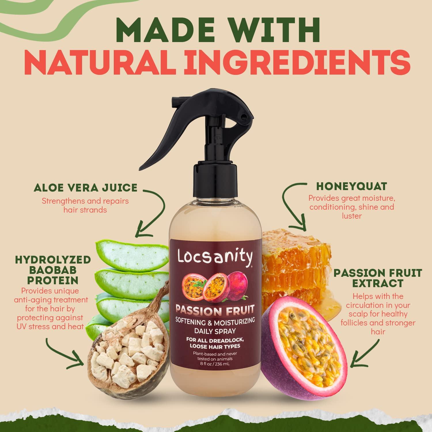 Locsanity Daily Moisturizing Loc Spray - Passion Fruit Dreadlock Scalp ...