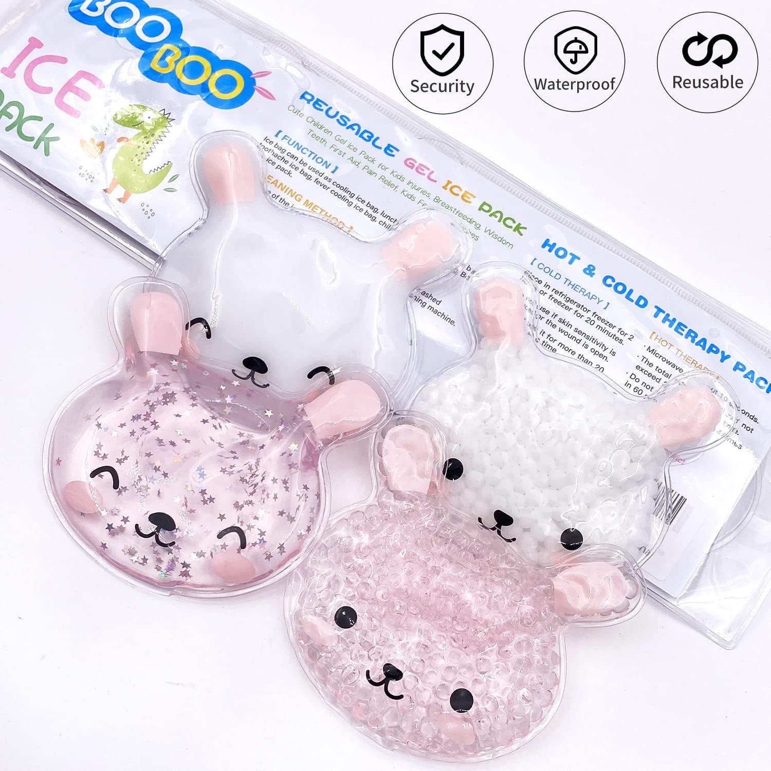 Kids Reusable Gel Ice Pack Set for Injuries and Pain Relief - Cute ...