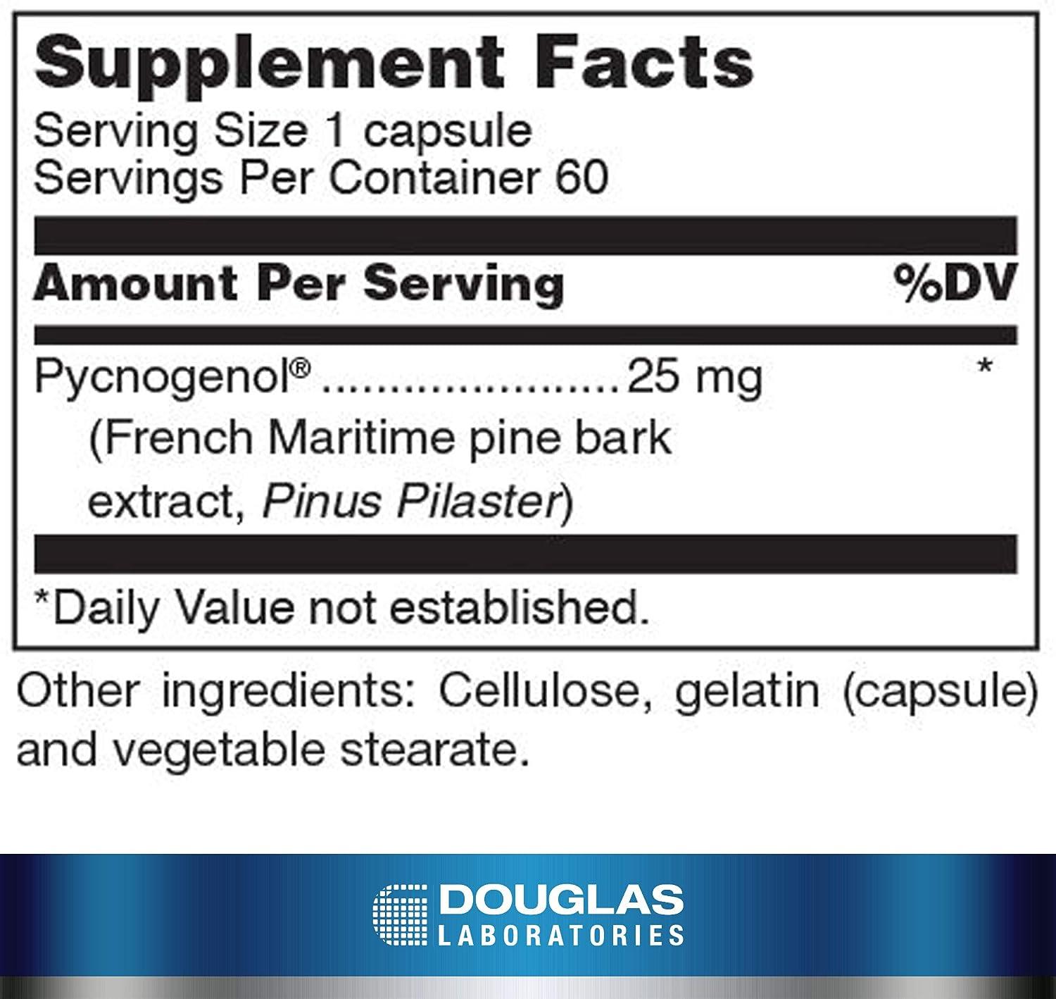 Douglas Laboratories Pycnogenol 25mg | Pine Bark Extract for Arterial ...