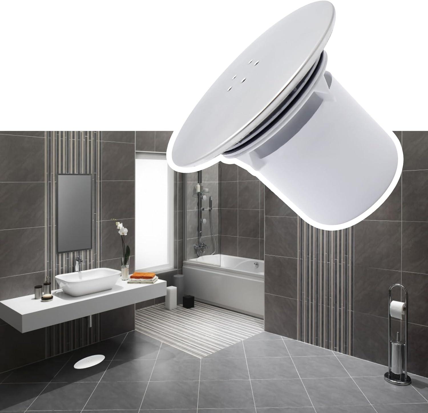 Plastic Shower Plughole Cover Shower Trap Cover Replacement Waste Drain ...