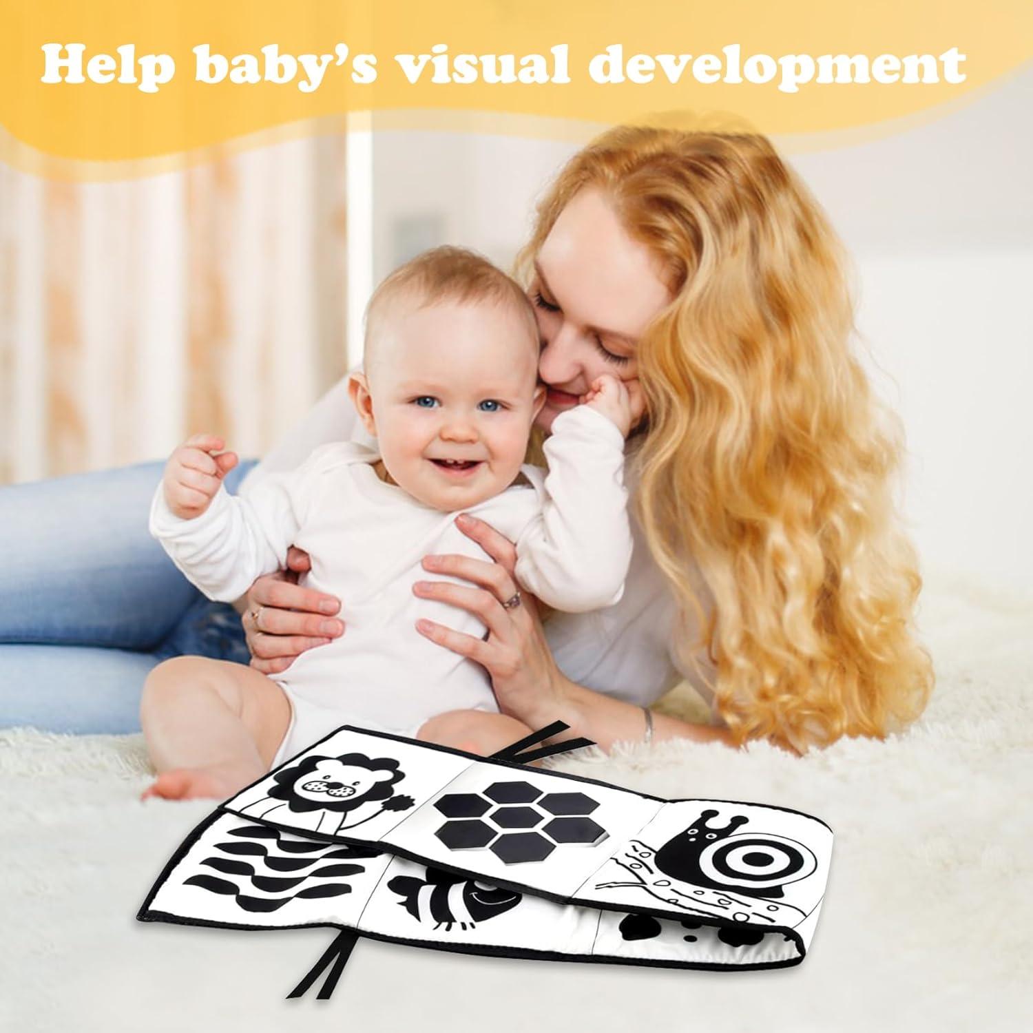 Scboy Contrast Book for Babies | Black & White Fabric Contrast Toys ...