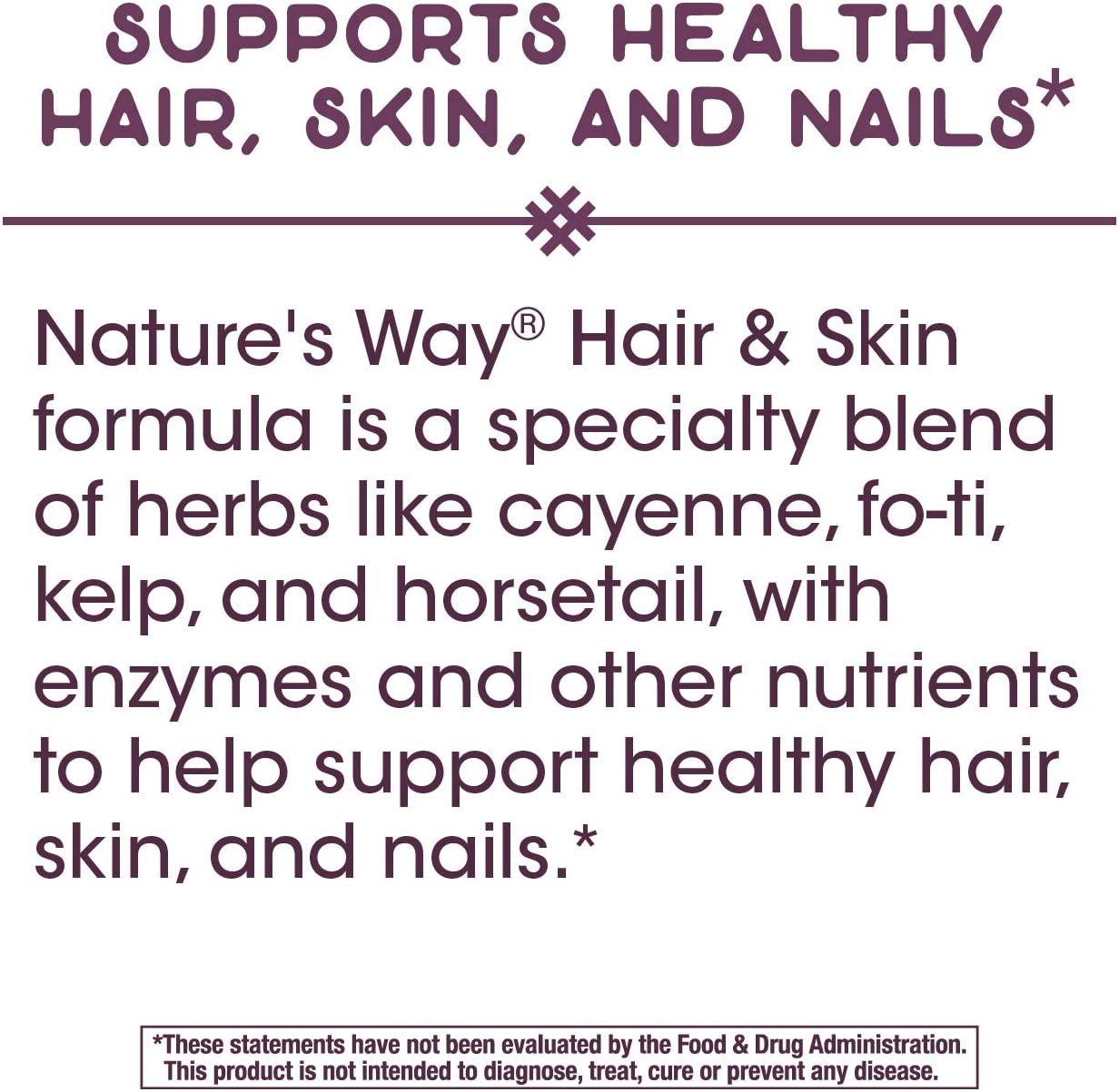 Nature's Way Hair & Skin Support with Cayenne & Horsetail - 100 Capsules
