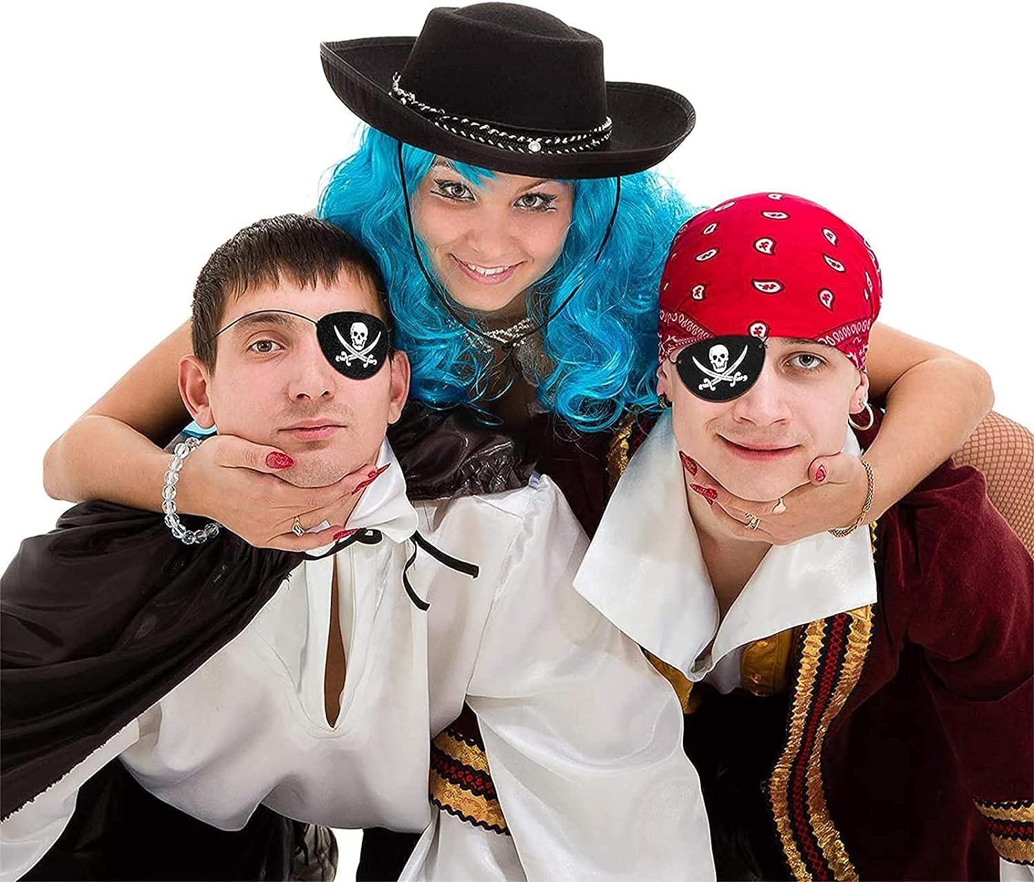 Black Felt Pirate Eye Patches - Set of 30 for Carnival & Theme Parties ...