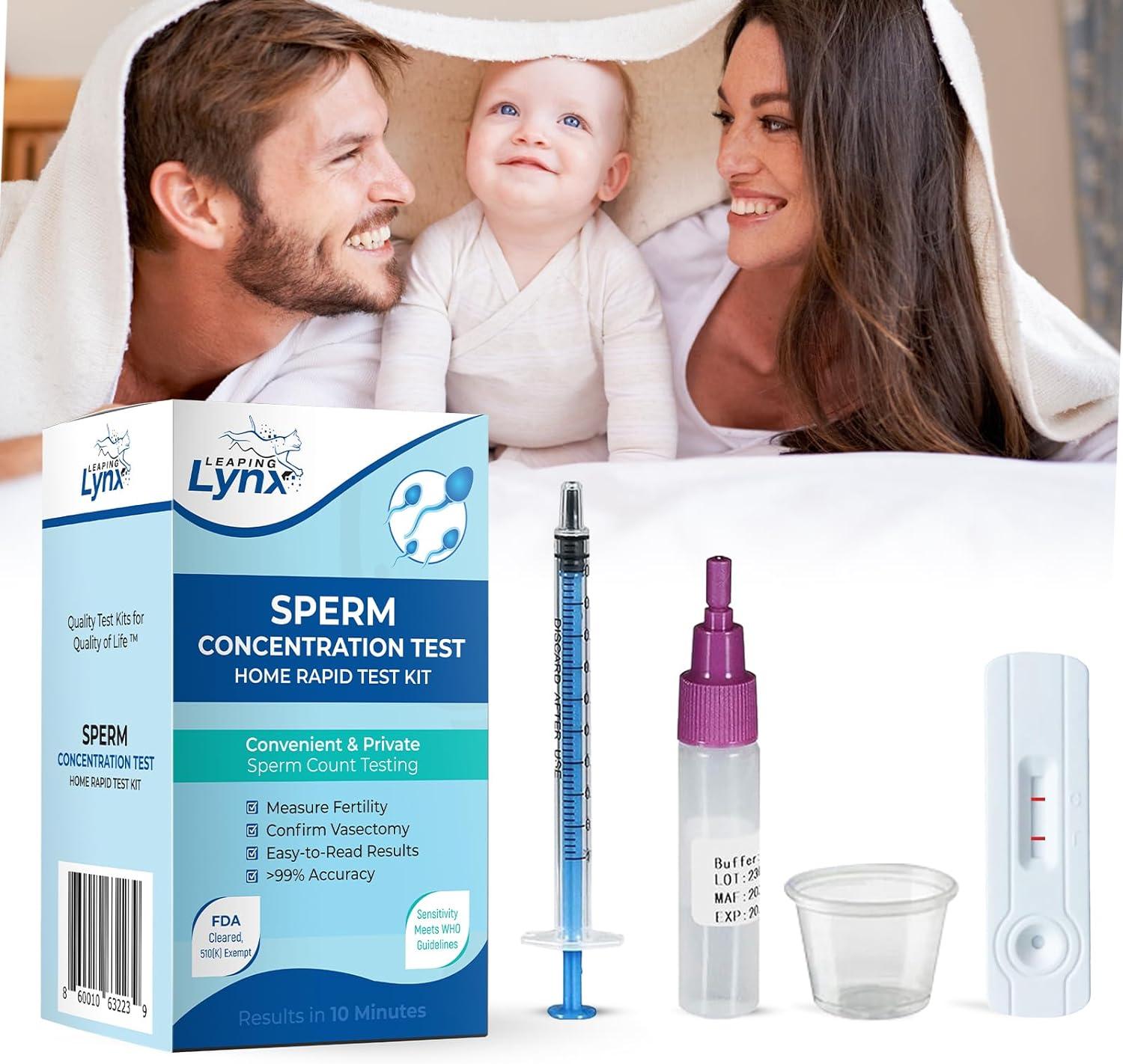 Leaping Lynx Sperm Test Kit for Men - Easy Male Fertility Test Results ...
