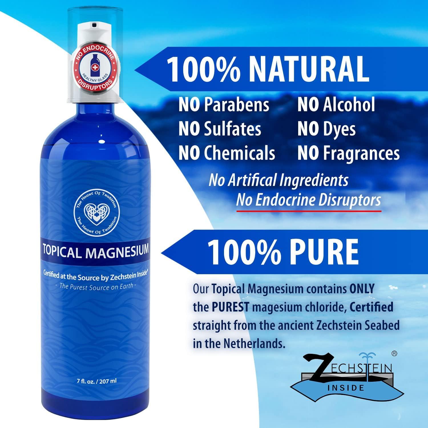 Certified Zechstein Magnesium Chloride Oil 7 fl oz - Fast Absorbing ...