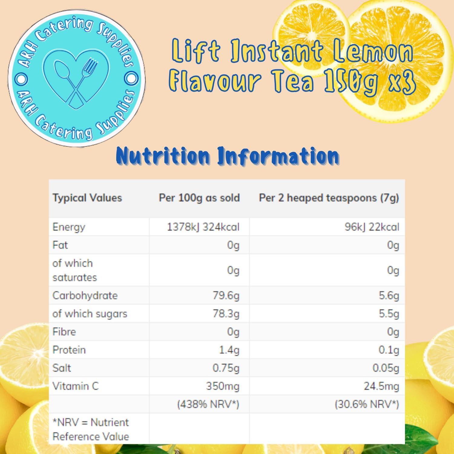Lift Instant Lemon Flavour Tea 150g x3 - Energize Your Day with Zesty Refreshment | Buy Now with ...