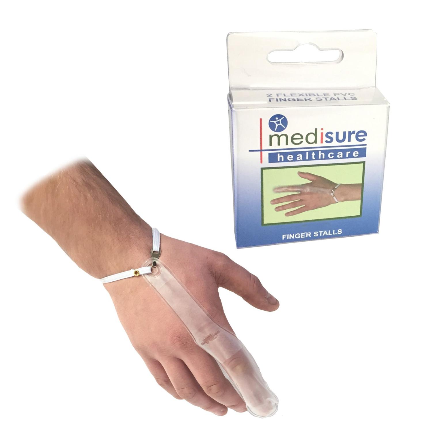 Medisure First Aid Premium Adjustable Re-Usable PVC Finger Stall - Size ...