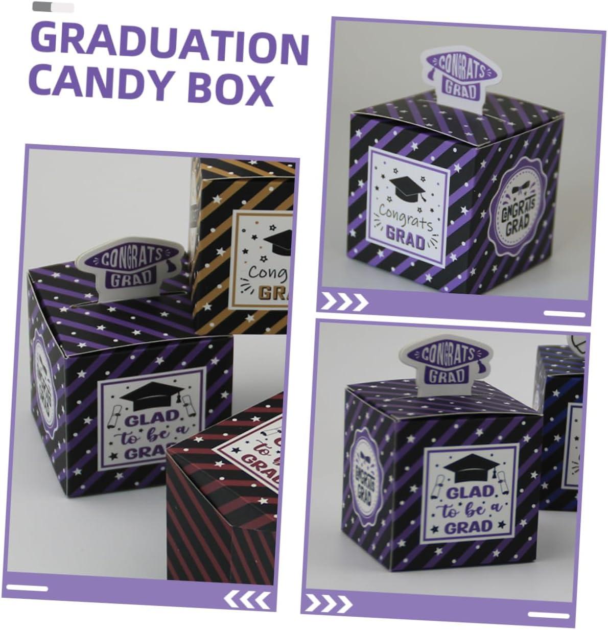 50pcs Boxes Graduation Candy Box Gift Boxes Favor Boxes Graduation ...