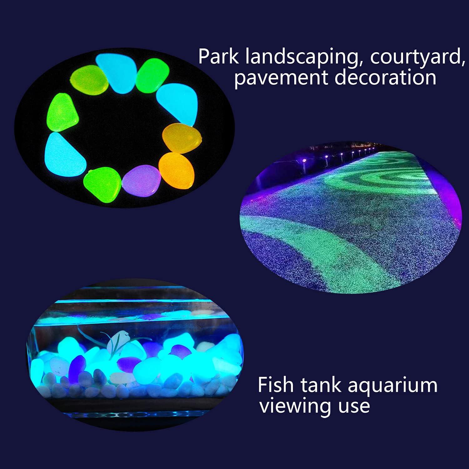 220 Multi-Colored Fluorescent Stones for Garden & Aquarium | Bright ...